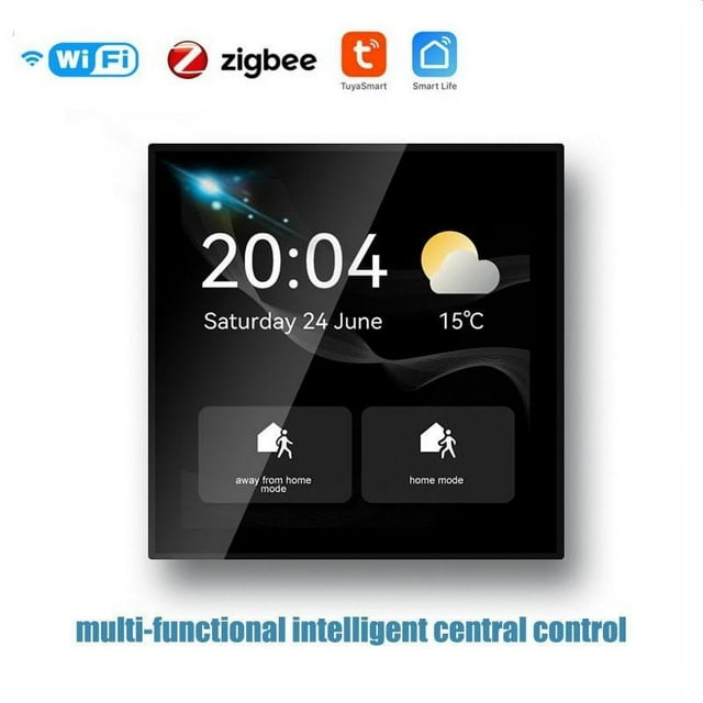 Multi-functional Tuya Touch Screen Control Panel, Wifi for ZigBee Smart Home In-wall APP Remote ...