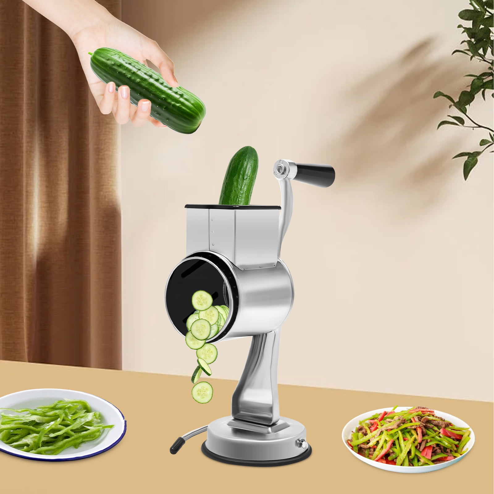 Multi-functional Vegetable Grater with 5 Stainless Steel Blades ...
