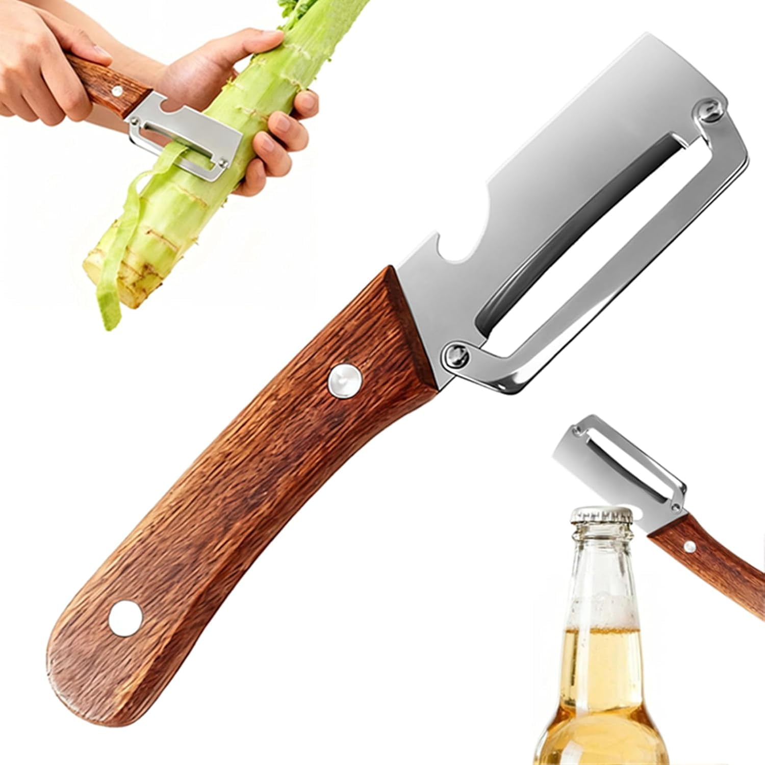 Multi-functional Vegetable Peeler with Ergonomic Handle & Bottle Opener ...