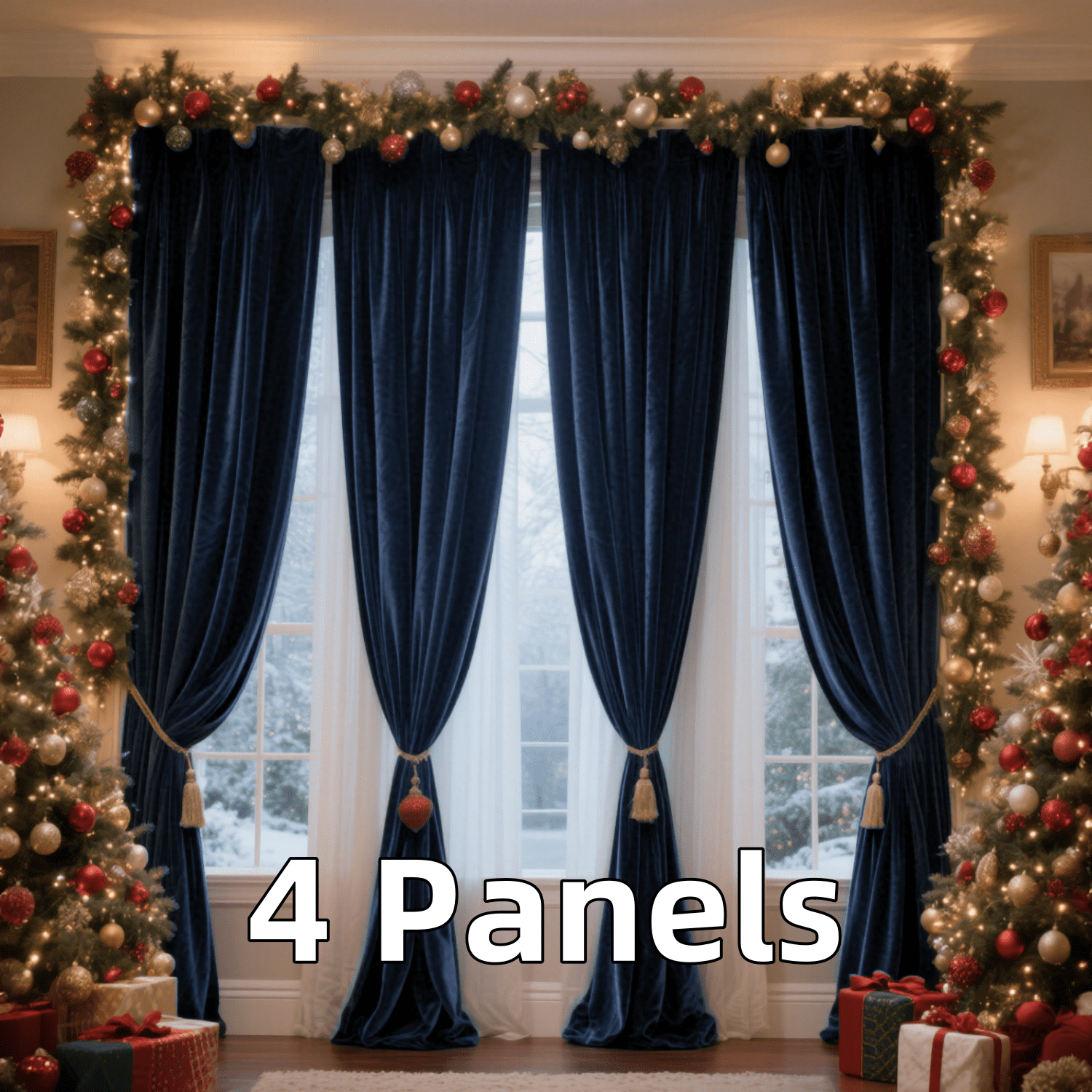 Multi-functional Velvet Back Tab Curtains, Rod Pocket & Pinch Pleat ...