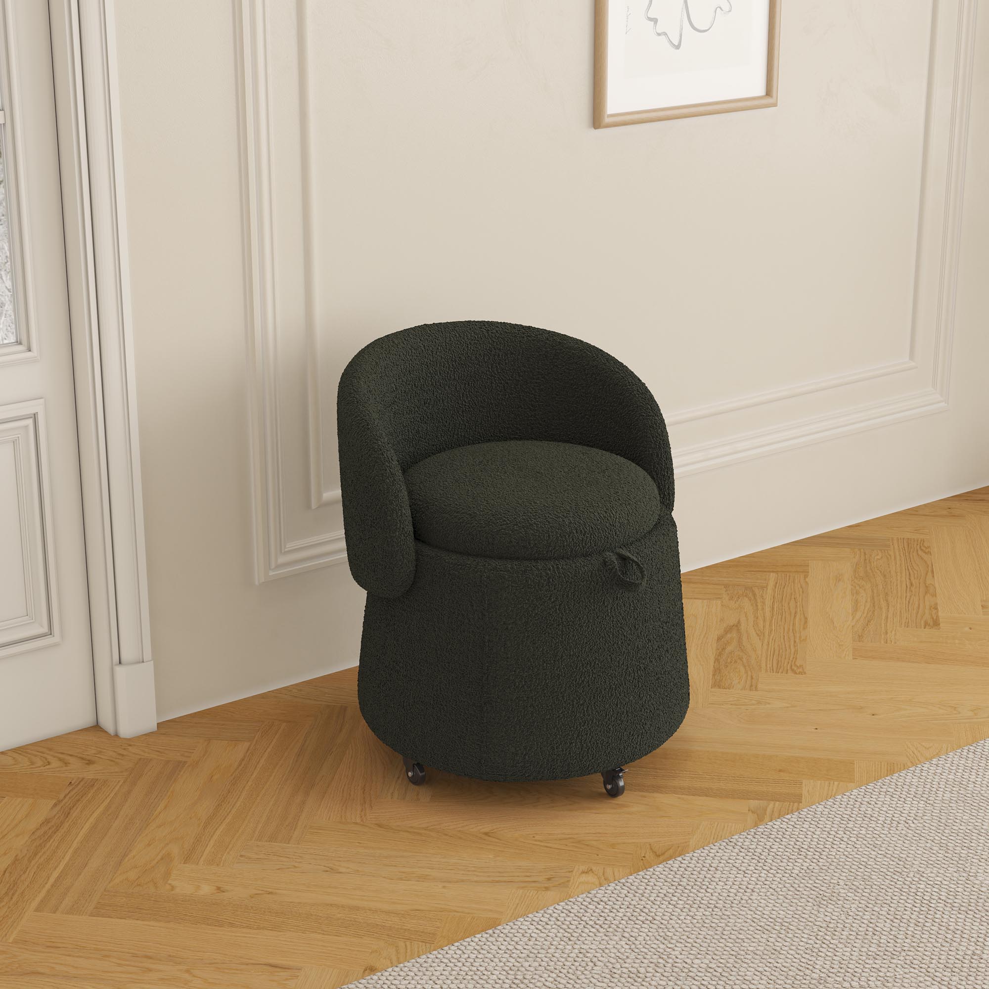 Multi-functional stool can be moved for storage,teddy fleece Bedroom ...