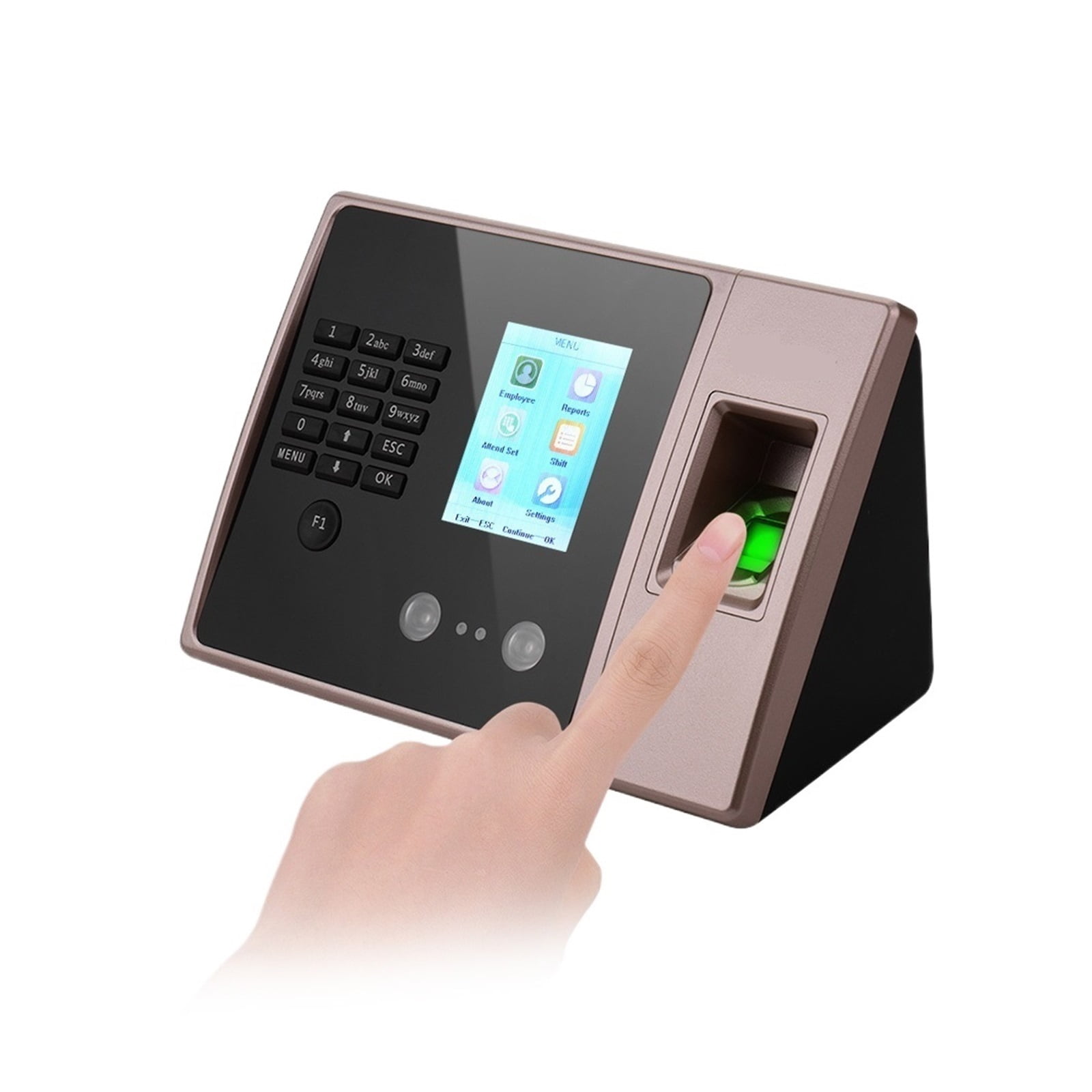 Multi-language Biometric Fingerprint Time Attendance Clock Recorder ...