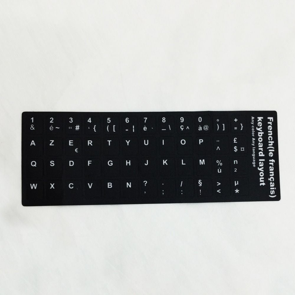 Multi-language Keyboard Stickers 18cm*6.5cm* 0.05cm PVC Material Black ...