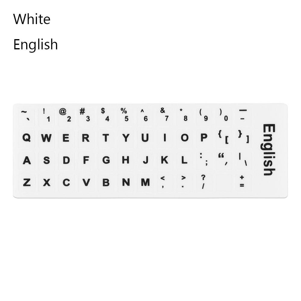 Multi-language Keyboard Stickers 18cm*6.5cm* 0.05cm PVC Material Black ...