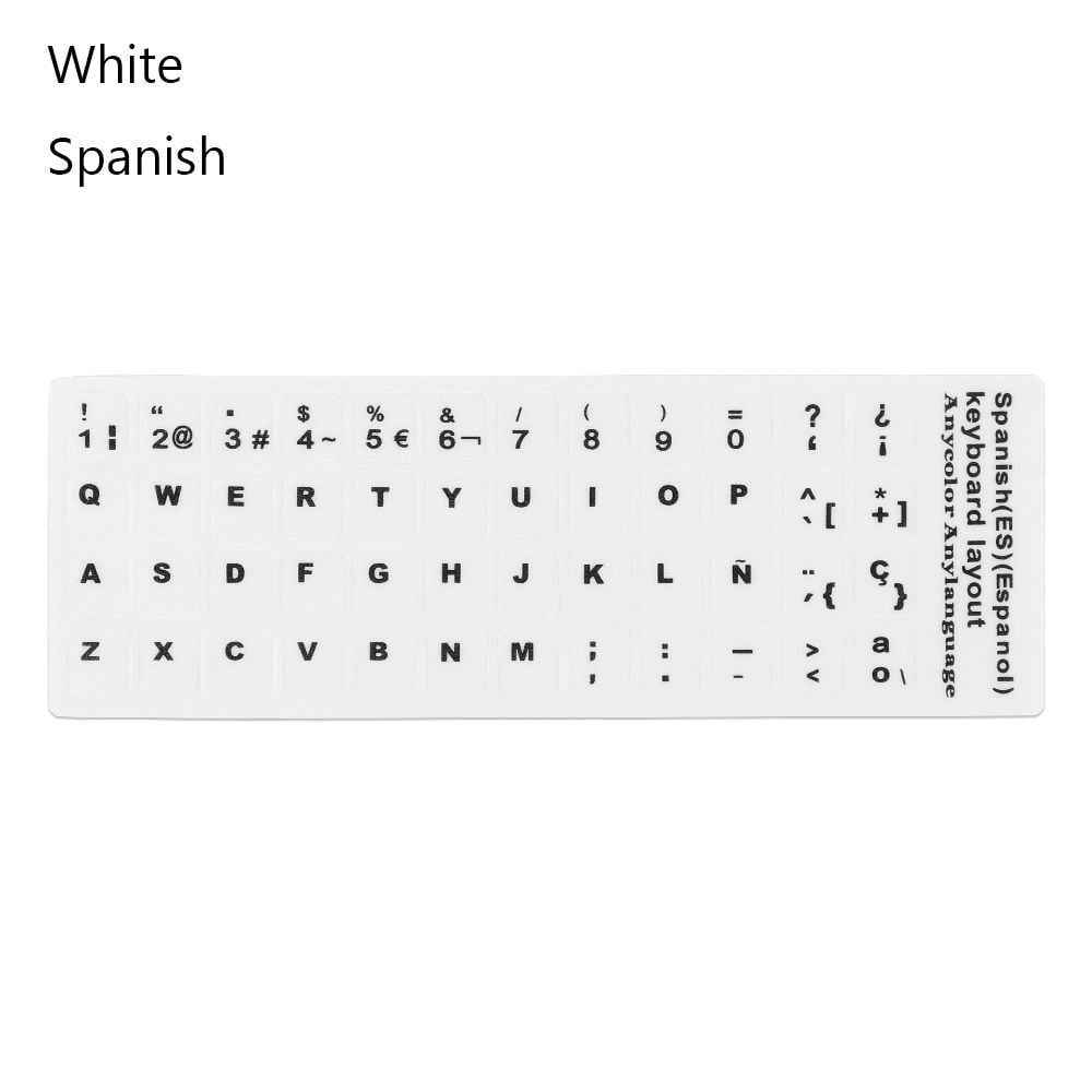 Multi-language Keyboard Stickers 18cm*6.5cm* 0.05cm PVC Material Black ...