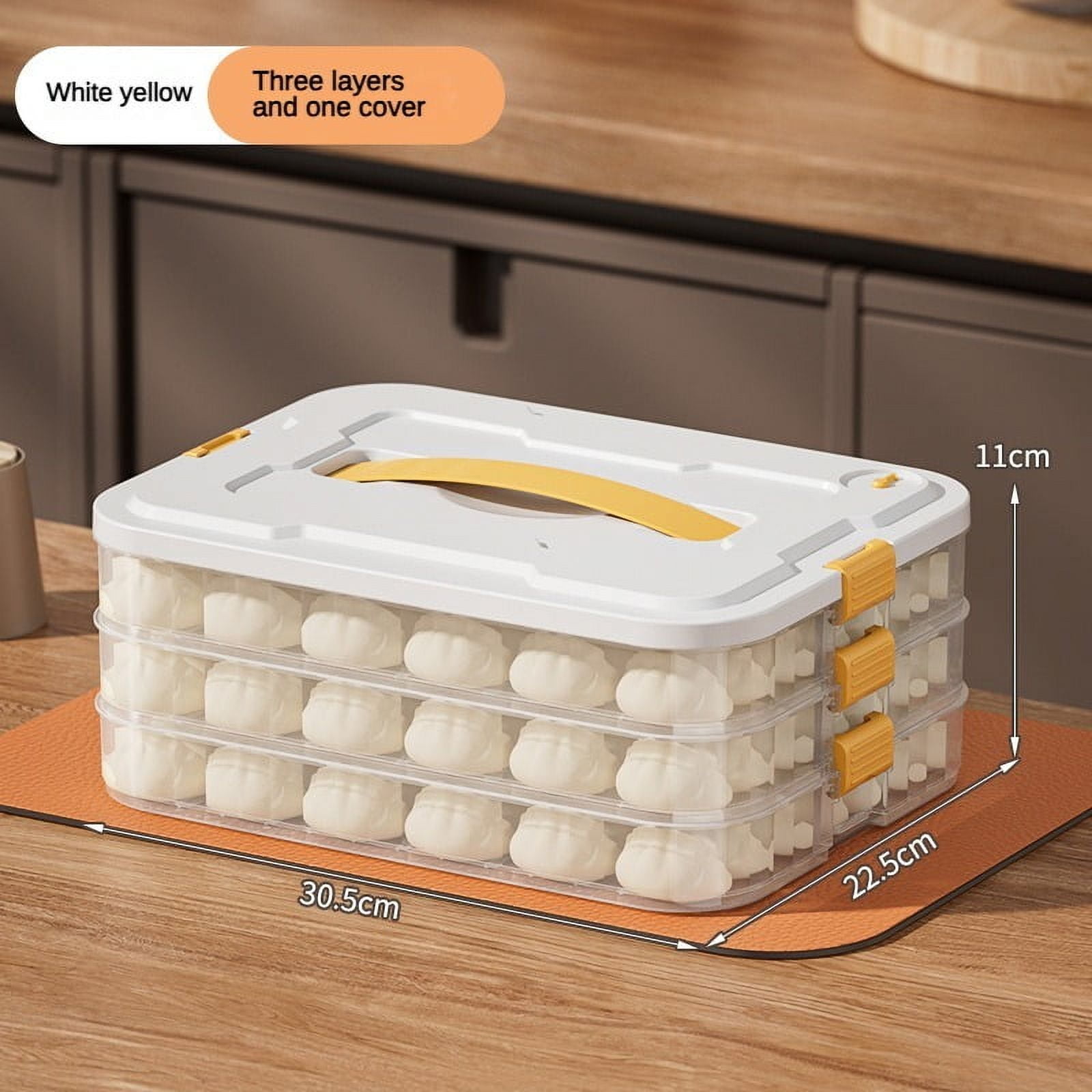 Multi-layer dumpling box household food egg freezer box sausage fresh ...
