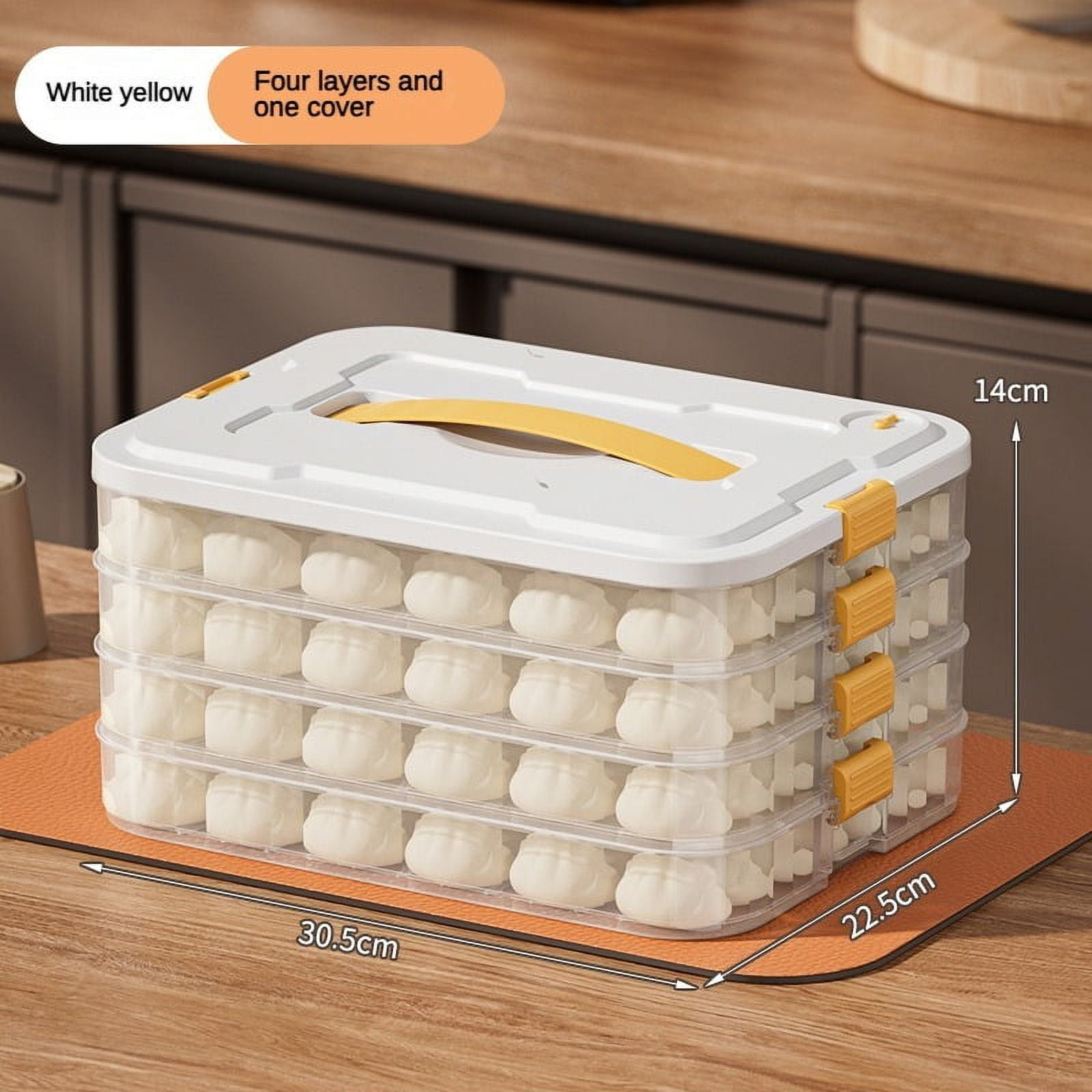 Multi-layer dumpling box household food egg freezer box sausage fresh storage box quick freezer ...