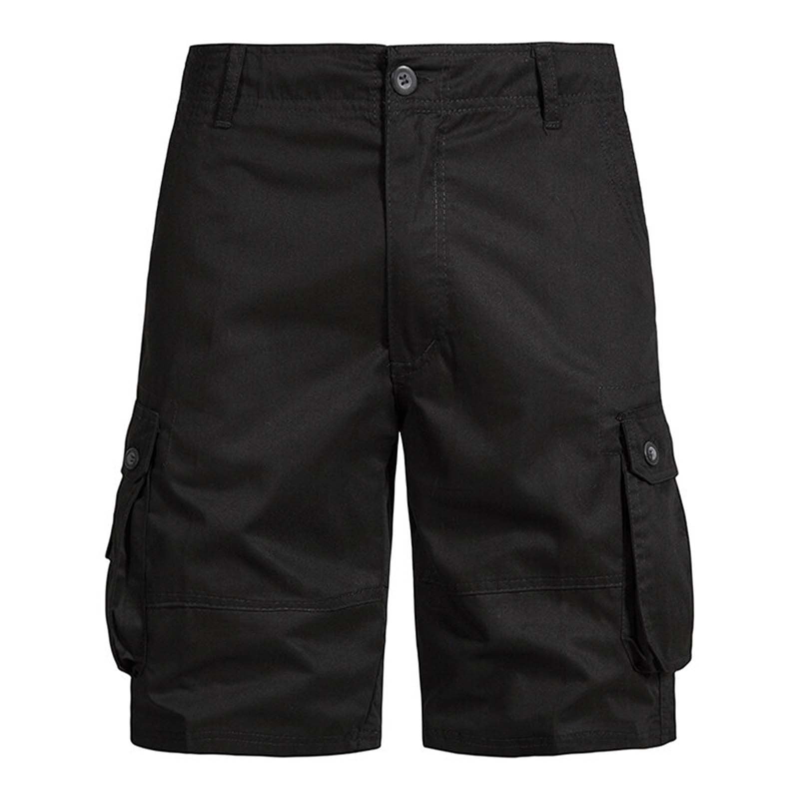 Multi-pocket Solid Cargo Shorts for Men 2025 Business Casual Baggy ...