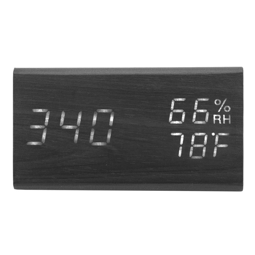 Multi-purpose Digital Alarm Clock Time Temperature Humidity LED Display ...