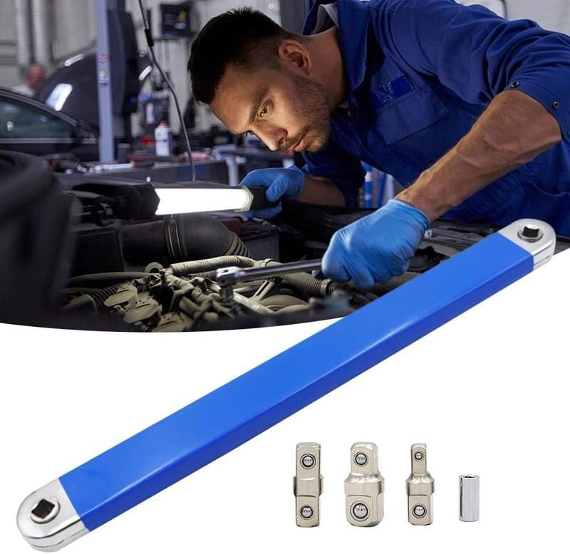 Multi-purpose Extension Wrench, 1/2", 1/4", and 3/8" Ratchet Sockets ...