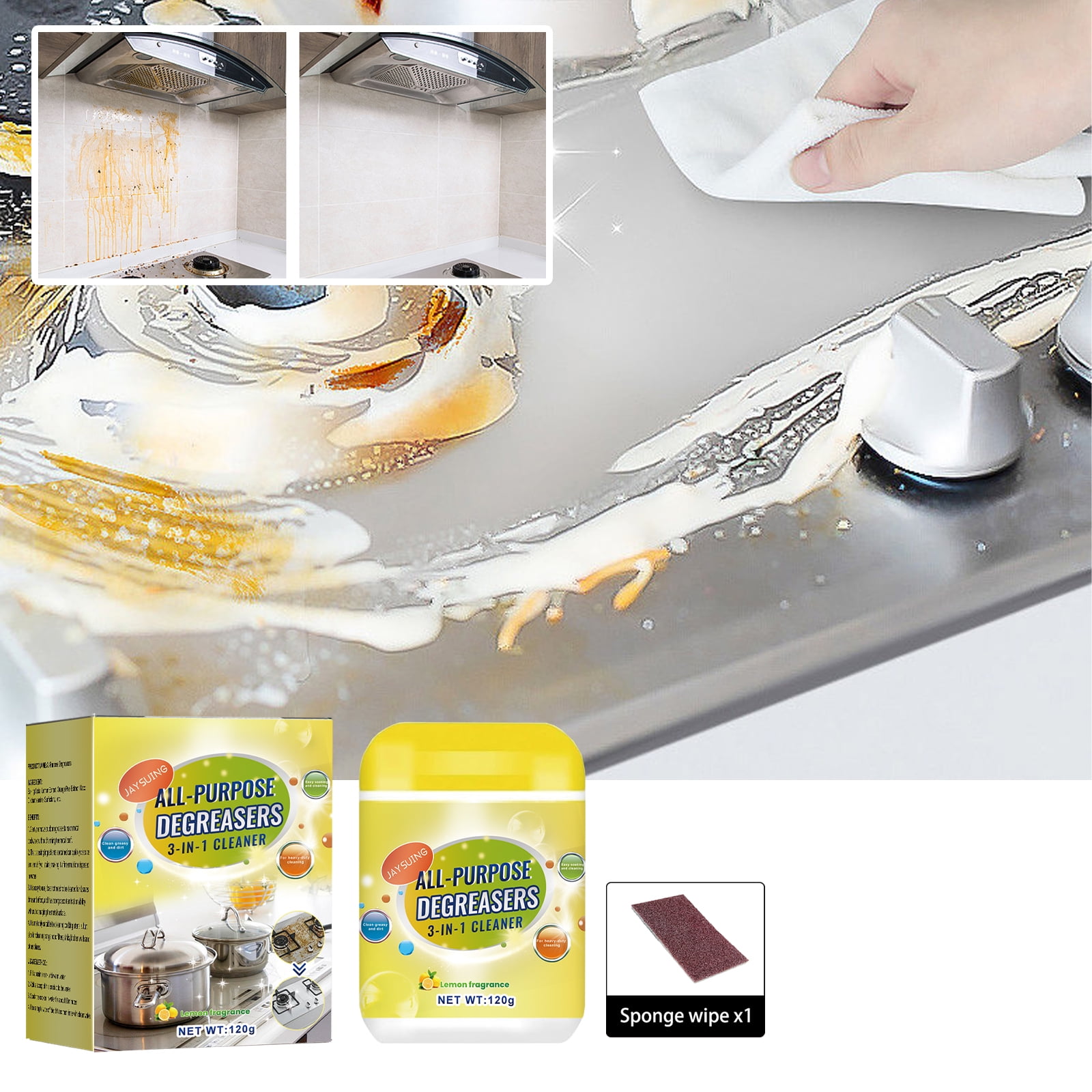 Multi-purpose degreaser to clean sink pot bottom stains kitchen heavy ...