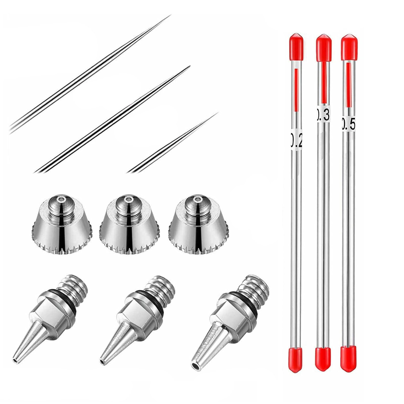 Multi-size Airbrush Needle and Nozzle Kit for Airbrush Sprayers, 0.2/0. ...