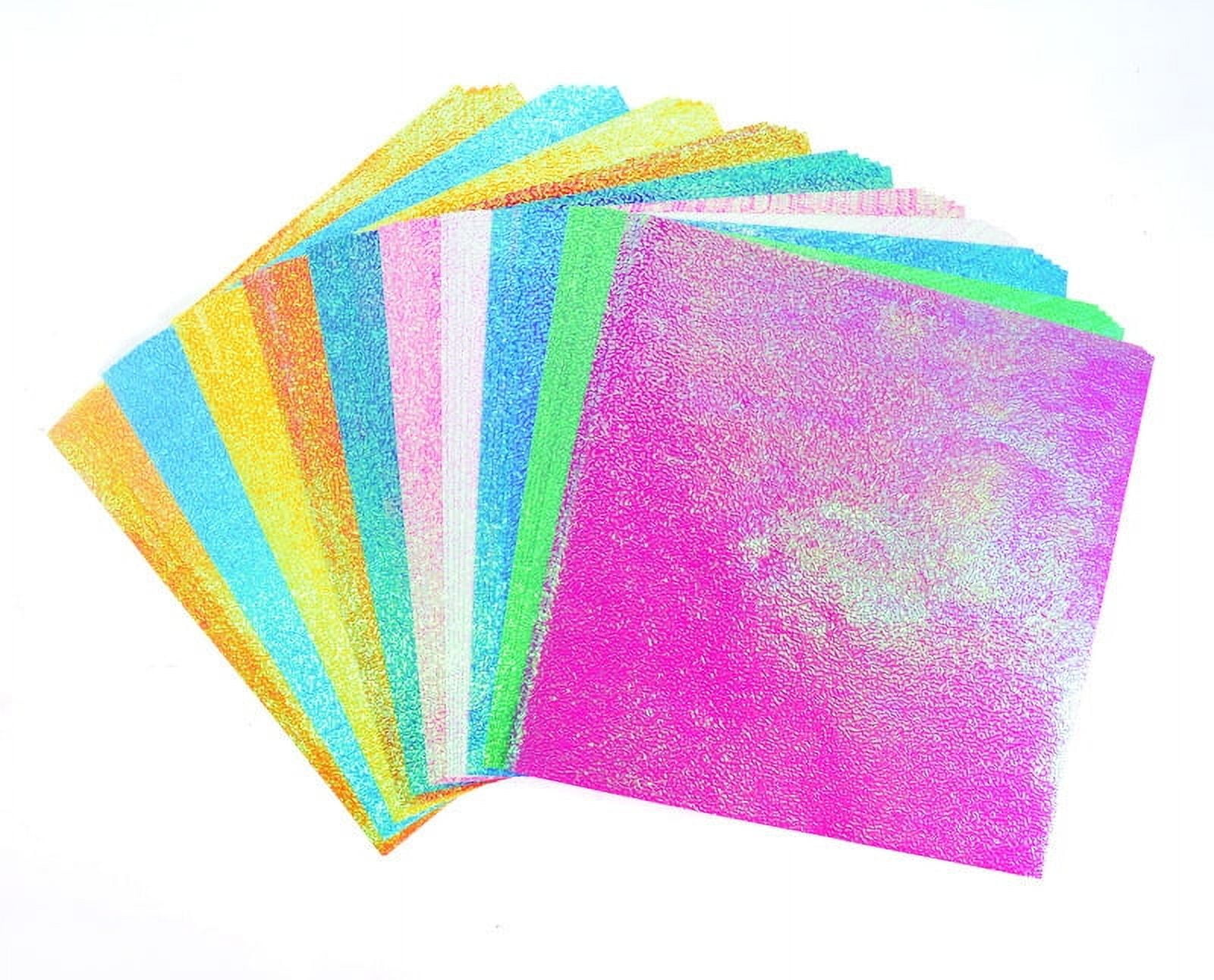 Multi Size Pearl Paper Art Origami Flash Paper, 15x15cm DIY Crane Stack ...