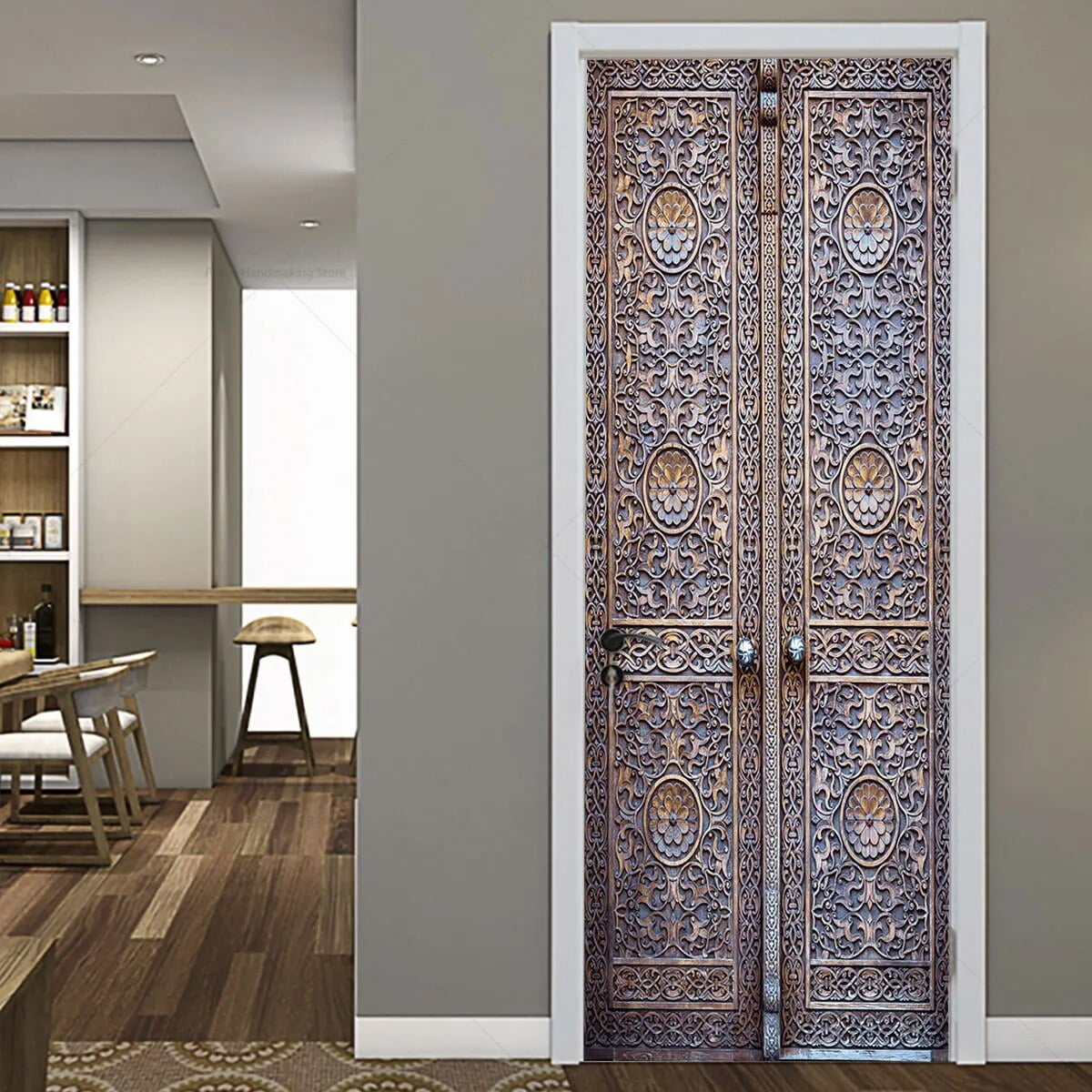 Multi-style Retro Door Stickers Removable Waterproof PVC Stickers DIY ...