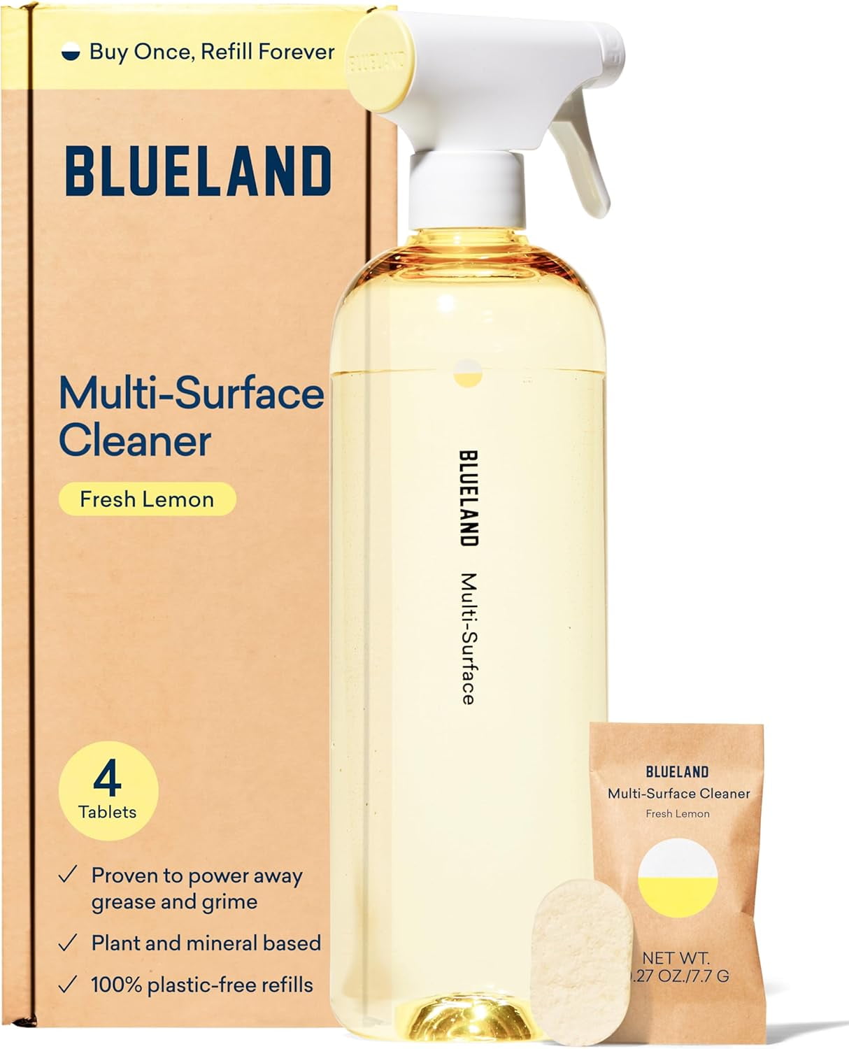 Multi-surface Cleaner, Starter Set, Fresh Lemon Scent, Spray Bottle ...