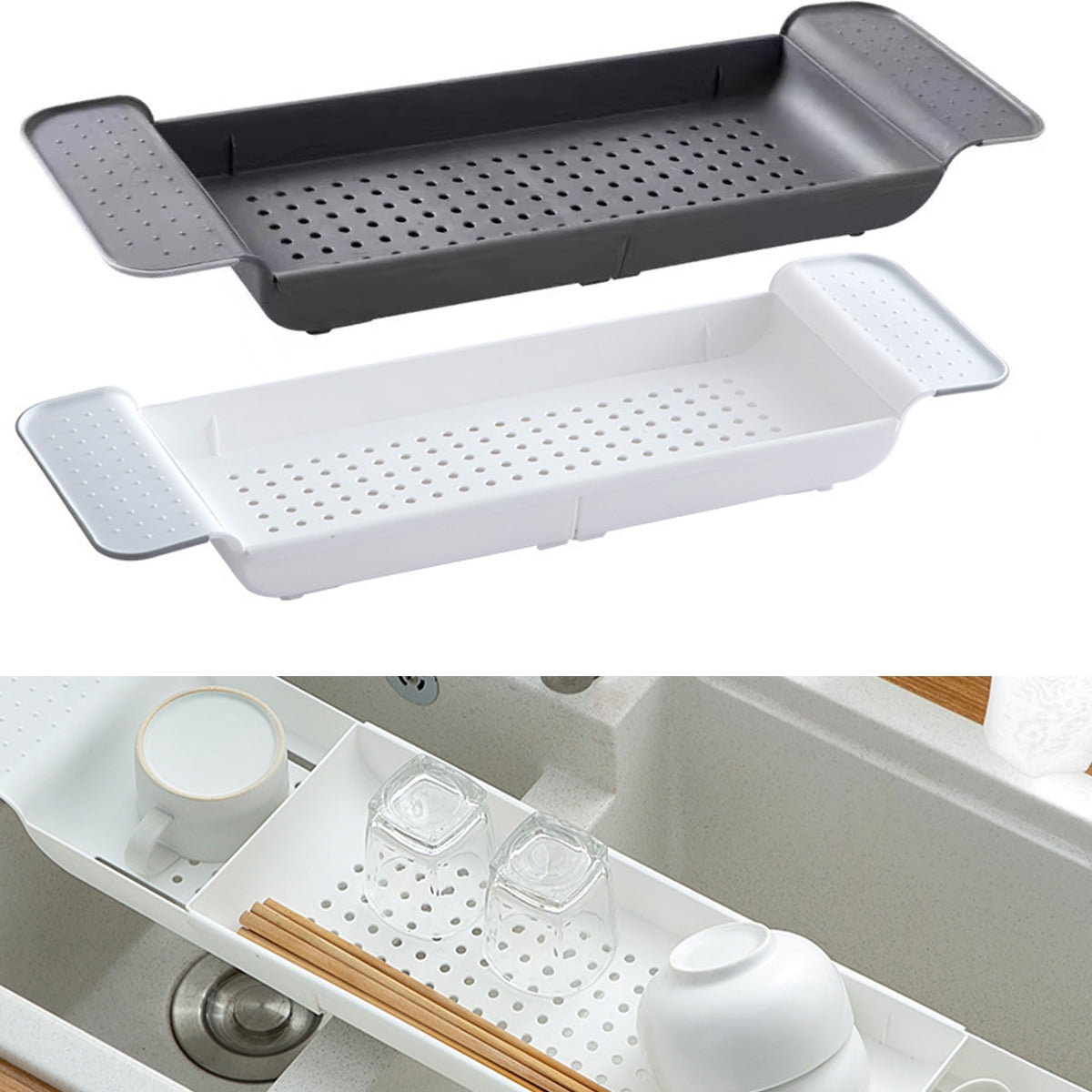 Multi-use Bathtub Tray Caddy Bath Tub Shelf Rack Tray Bathroom Holder ...
