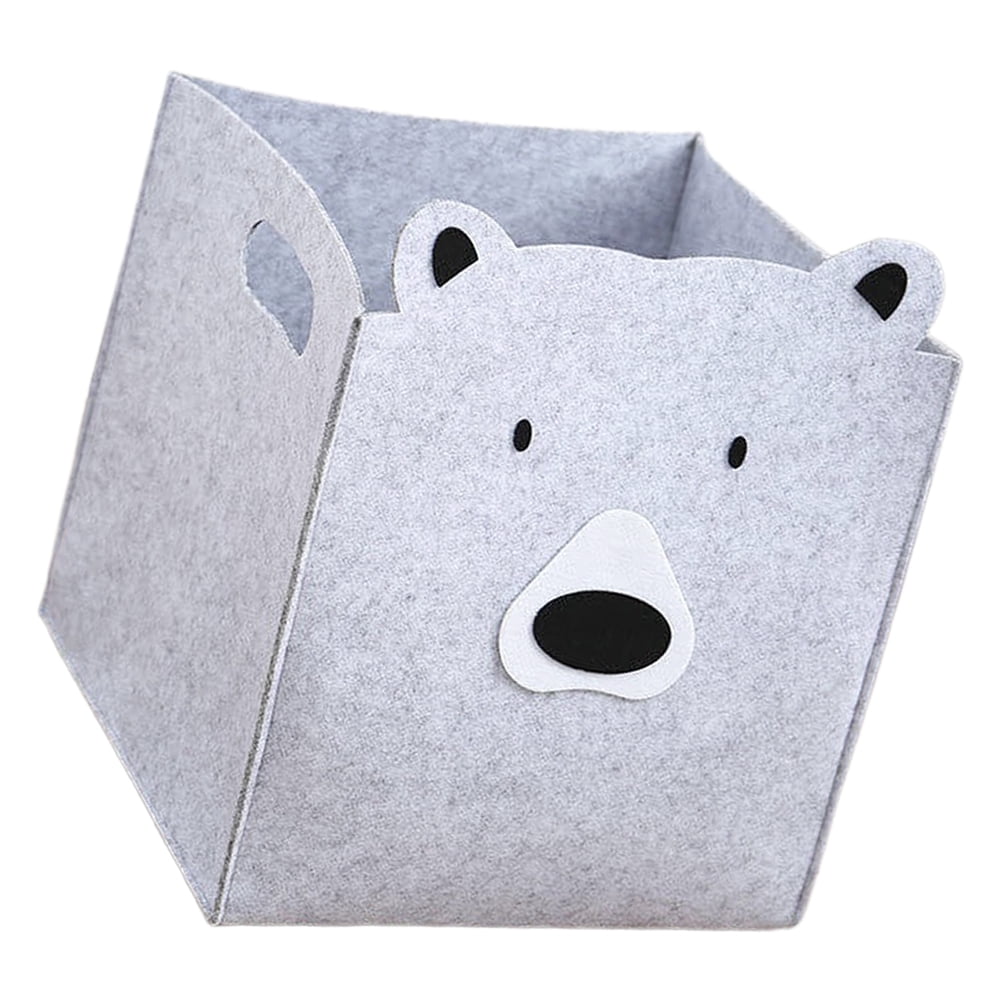 Multi-use Felt Storage Bin Laundry Basket Organizer Toys Books Bin ...