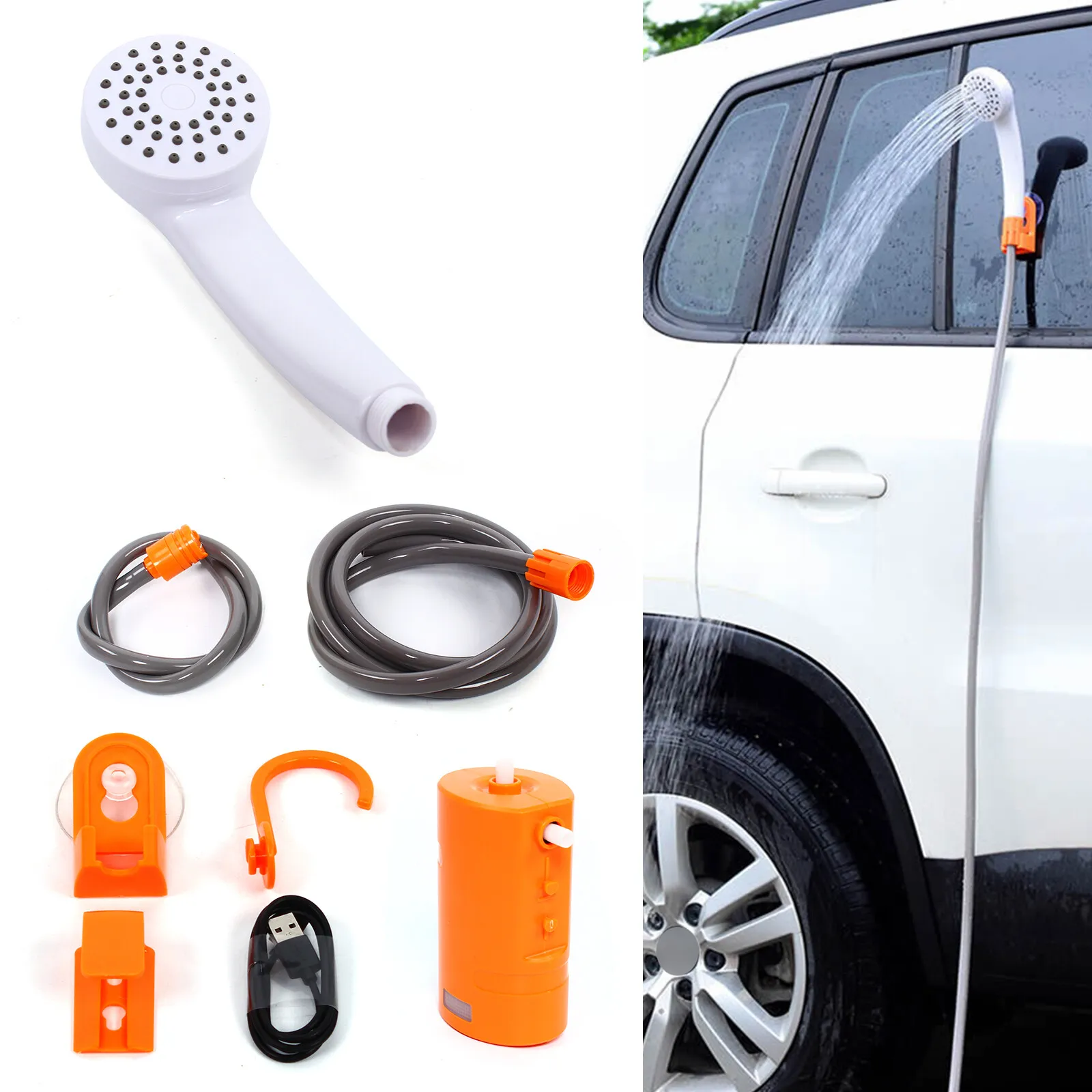 Handheld Rechargeable Inner Battery Powered Outdoor Camping Shower ...