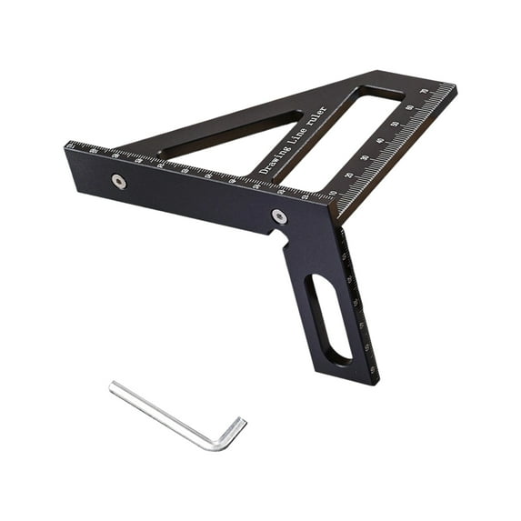 MultiAngle Layout Ruler NonSlip Aluminum Construction Clear Scale ...