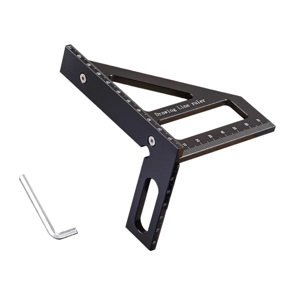 MultiAngle Layout Ruler NonSlip Aluminum Construction Clear Scale ...