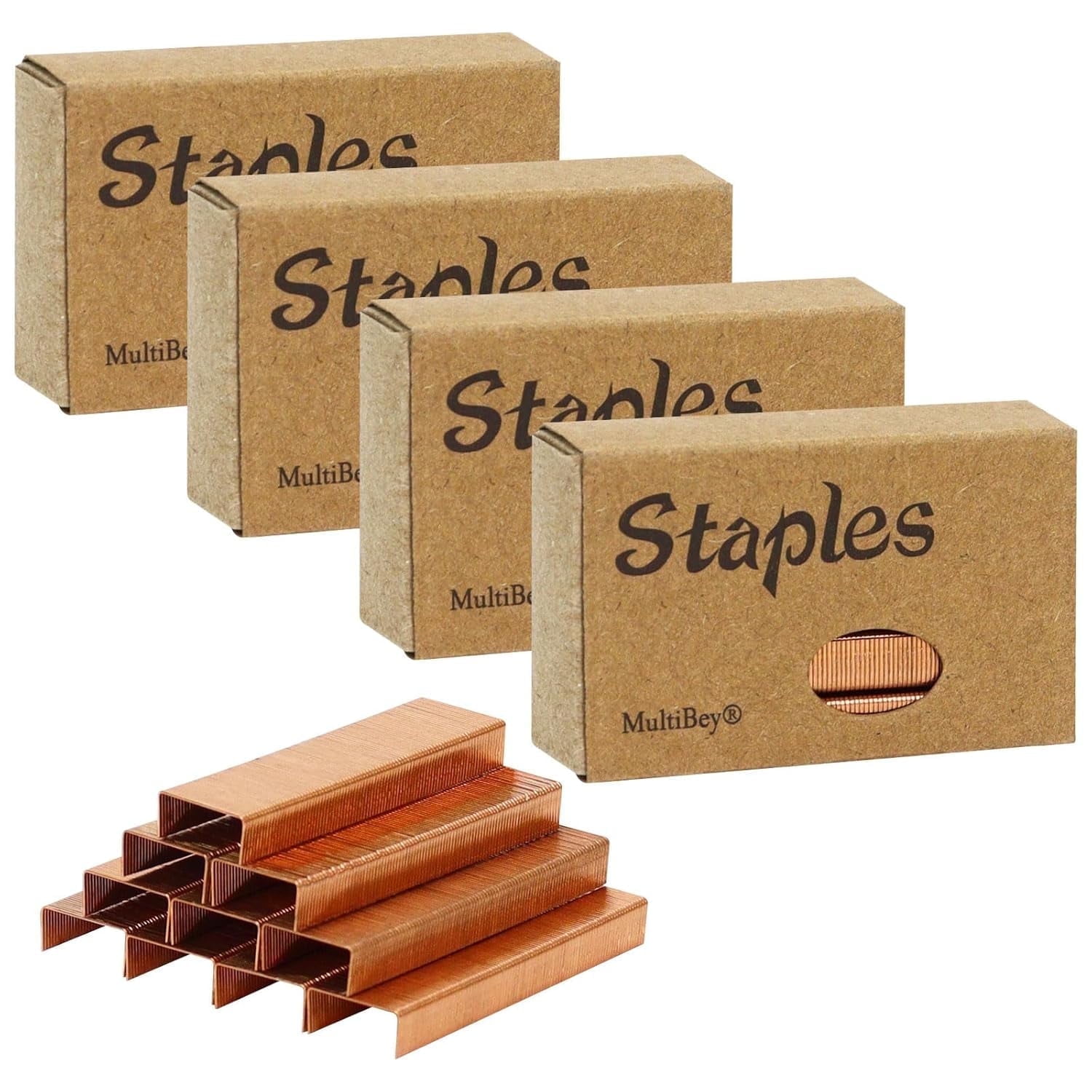 MultiBey Rose Gold Staples Stapler Refill Standard Size #12, 4 Boxes ...