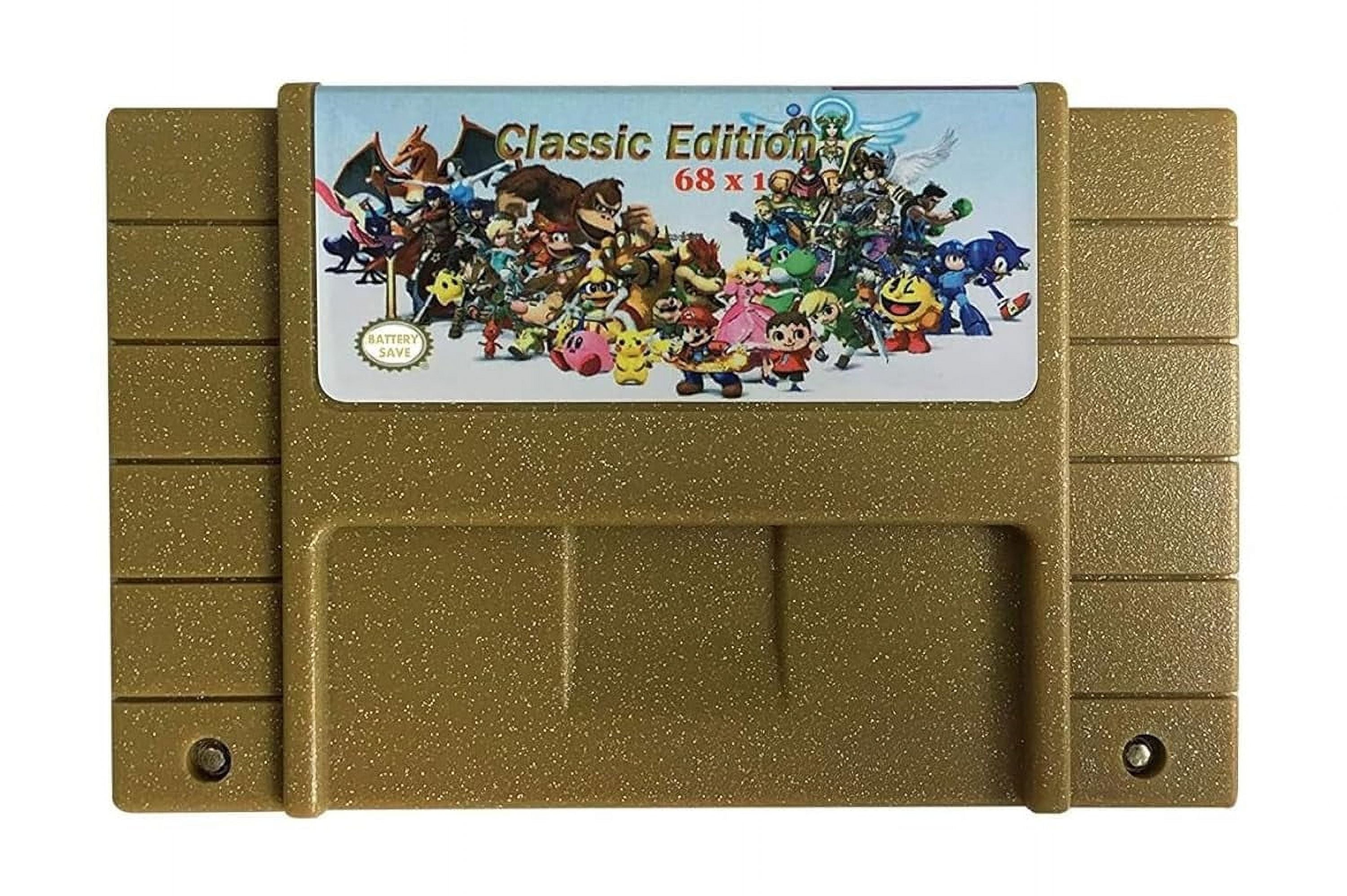 MultiCart 68-in-1 Game Cartridge, SNES, Super Nintendo (Gold) - Walmart.com