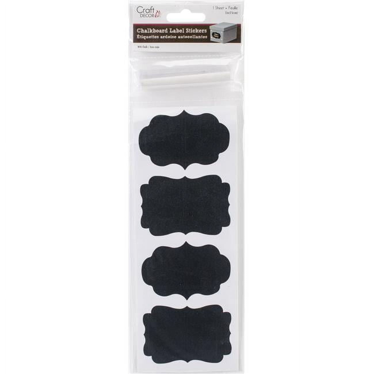 MultiCraft Chalkboard Label Stickers W/Chalk-Labels 3 - Walmart.com