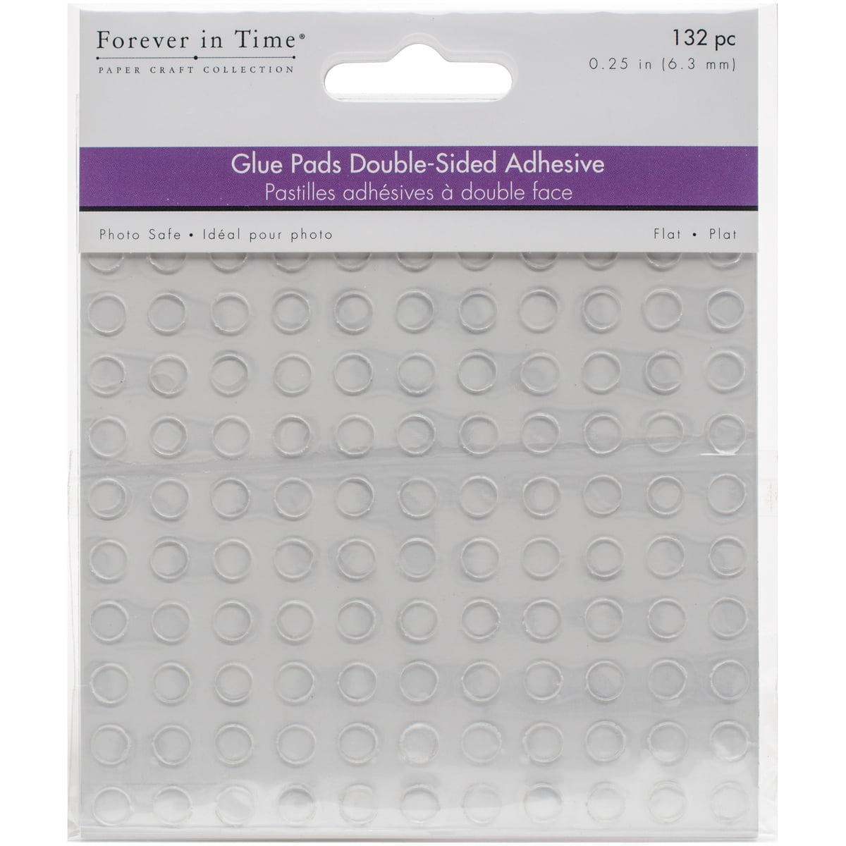 MultiCraft Clear Glue Pads-.25" Round 132/Pkg - Walmart.com