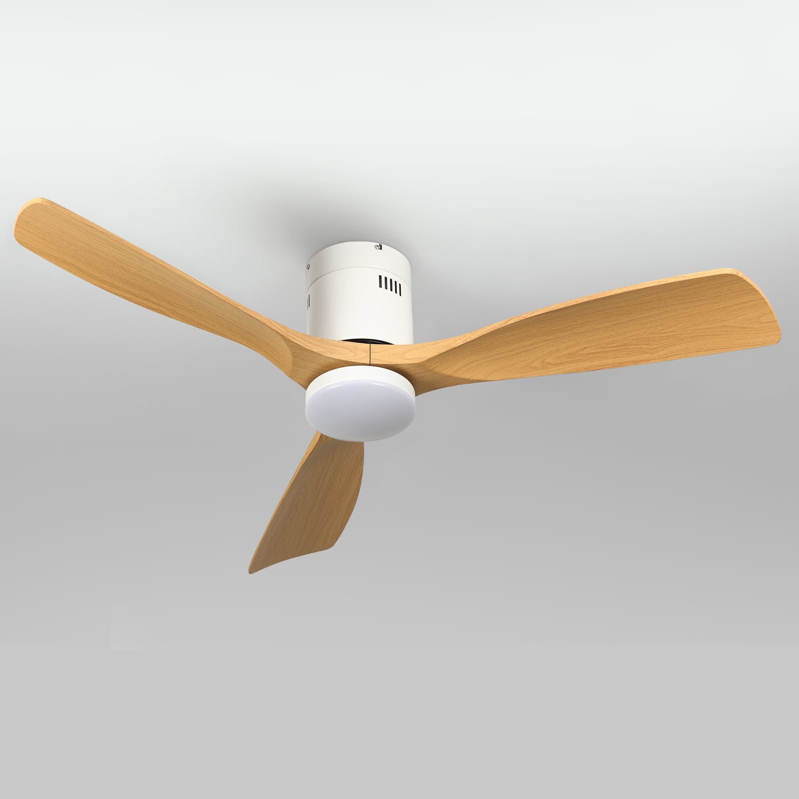 MultiEase 52" Recessed Ceiling Fan: Wooden Ceiling Fan with Lights ...