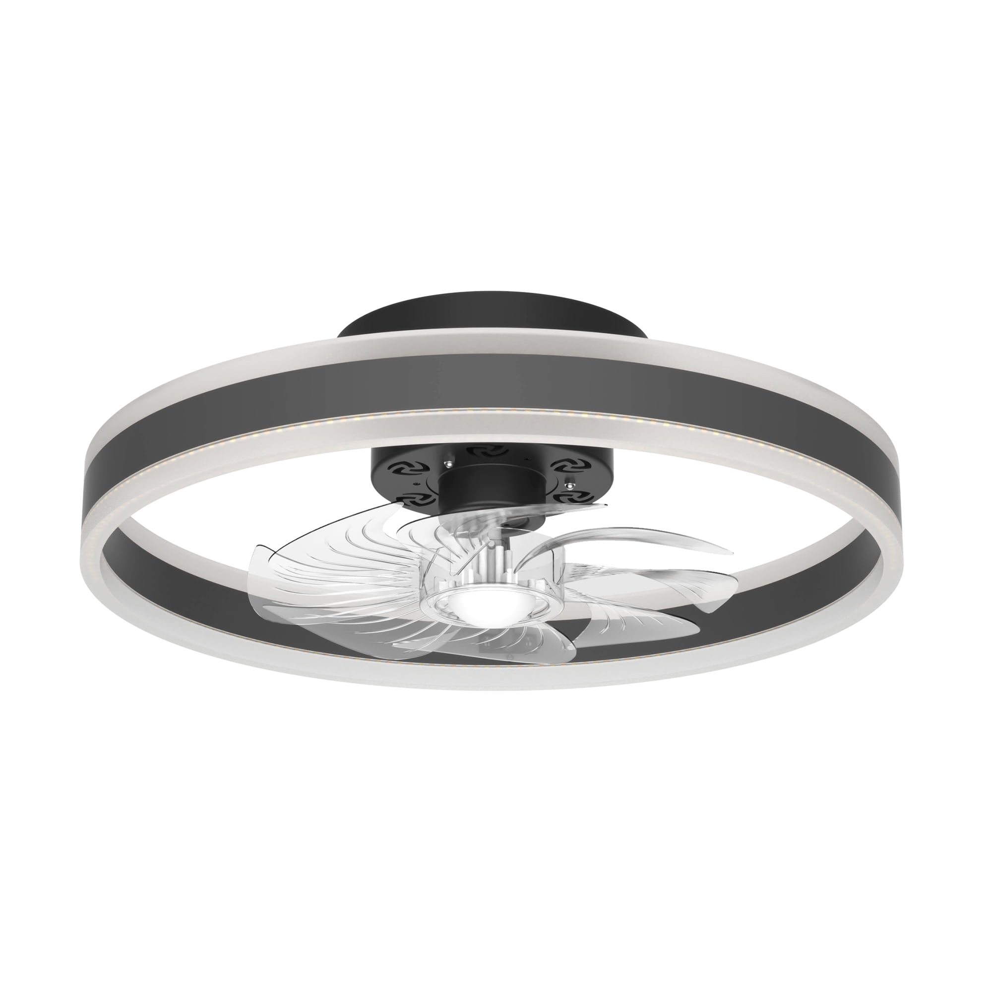 MultiEase Ceiling Fans with Lights Modern: Flush Mount Fandelier 19 ...