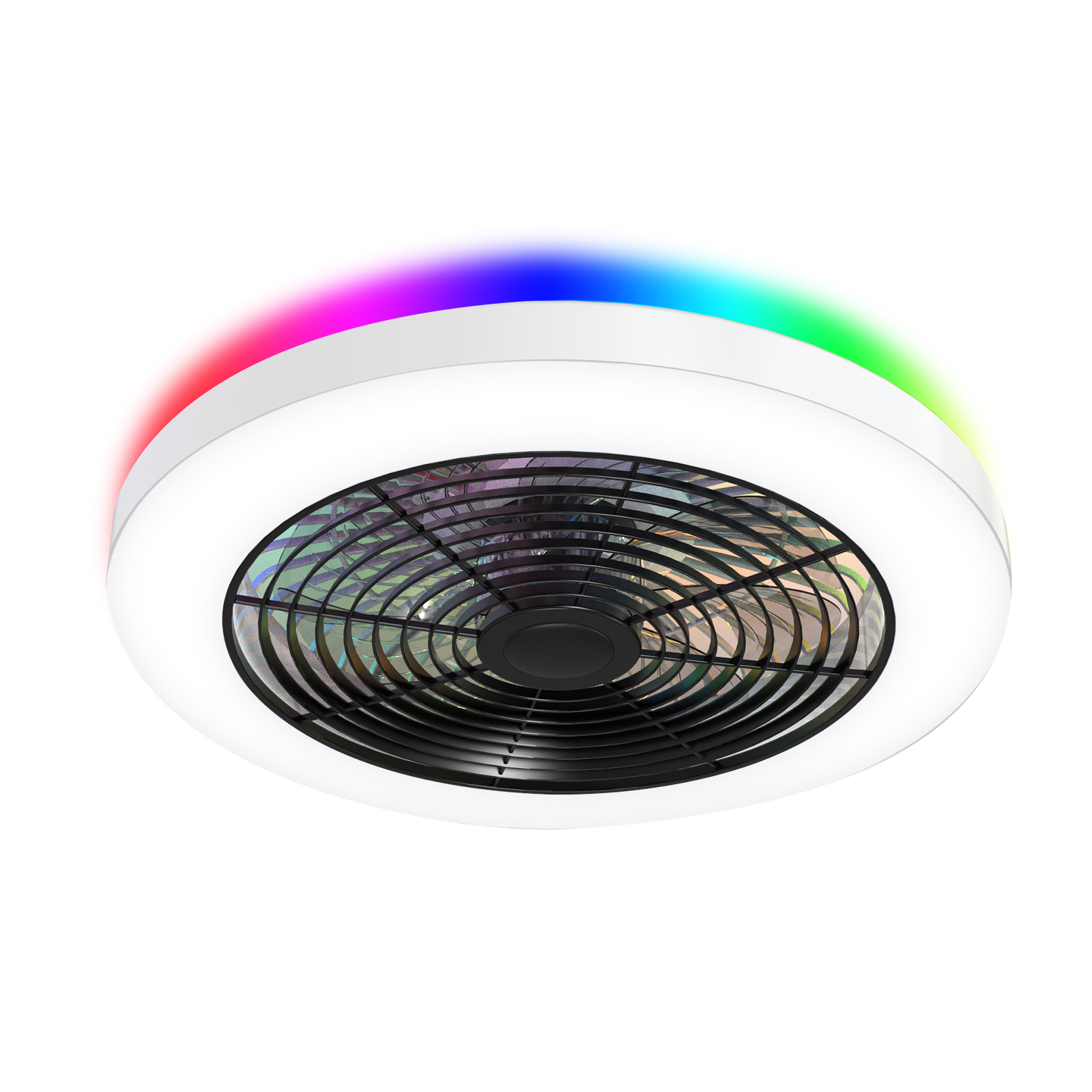 MultiEase Modern Ceiling Fan with Lights: 19 Inch Smart Bladeless ...