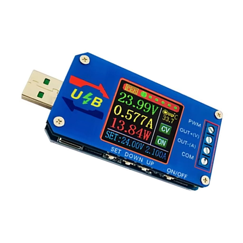 MultiFunction USB Voltage Enhancer 5V to 12V Ammeter PWM Generator for ...
