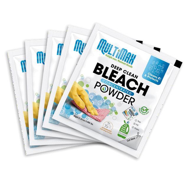 MultiMax Concentrated Bleach Powder Packet- 5PK - Walmart Business Supplies