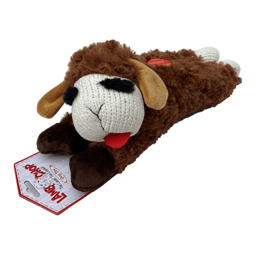 Multipet Lamb Chop Plush Dog Toys, with Rope Pull and Crinkle Noise ...