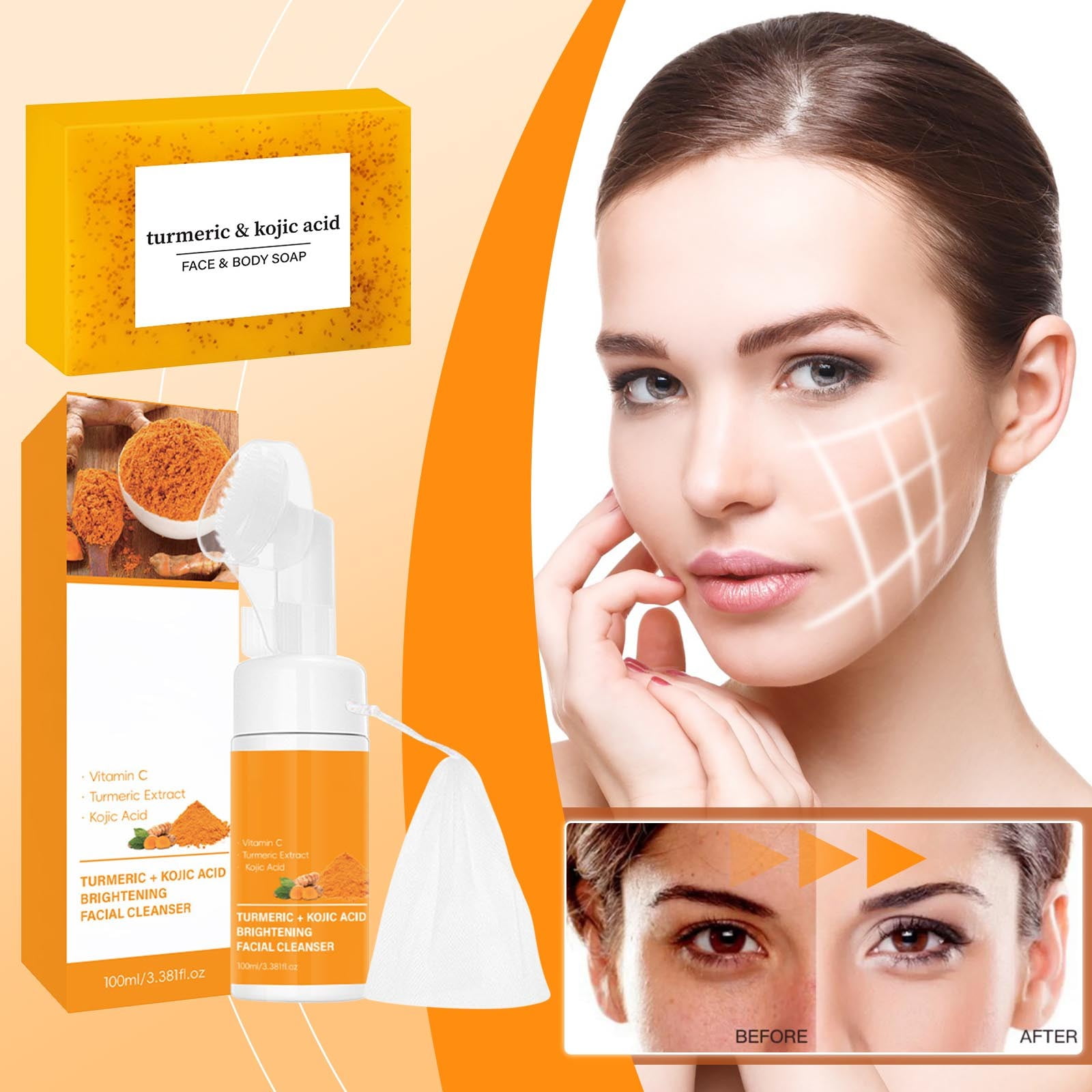 MultiPurpose Lemon Turmeric Soap Tablets,2025 New Upgraded Facial and ...