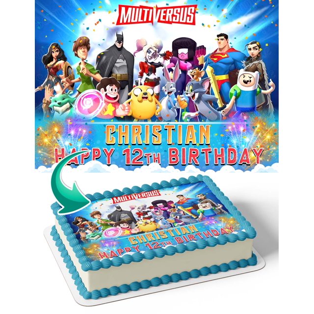 MultiVersus Edible Image Cake Topper Personalized Birthday Sheet Decal ...