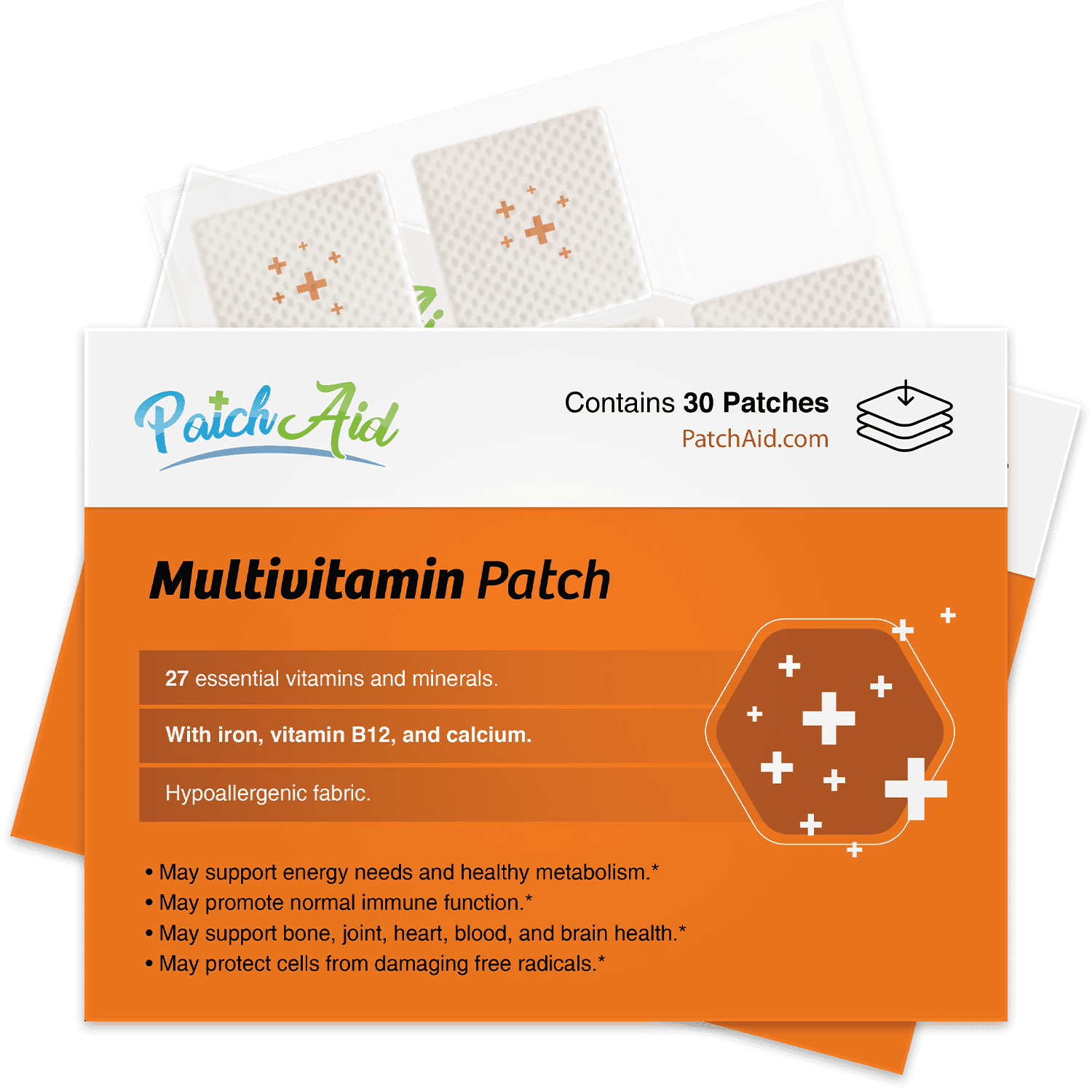 PatchAid MultiVitamin Plus: Essential 27 Minerals Topical Patch with ...