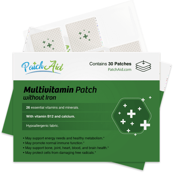 MultiVitamin Plus Topical Patch without Iron by PatchAid Size: 1-Month Supply - Walmart.com
