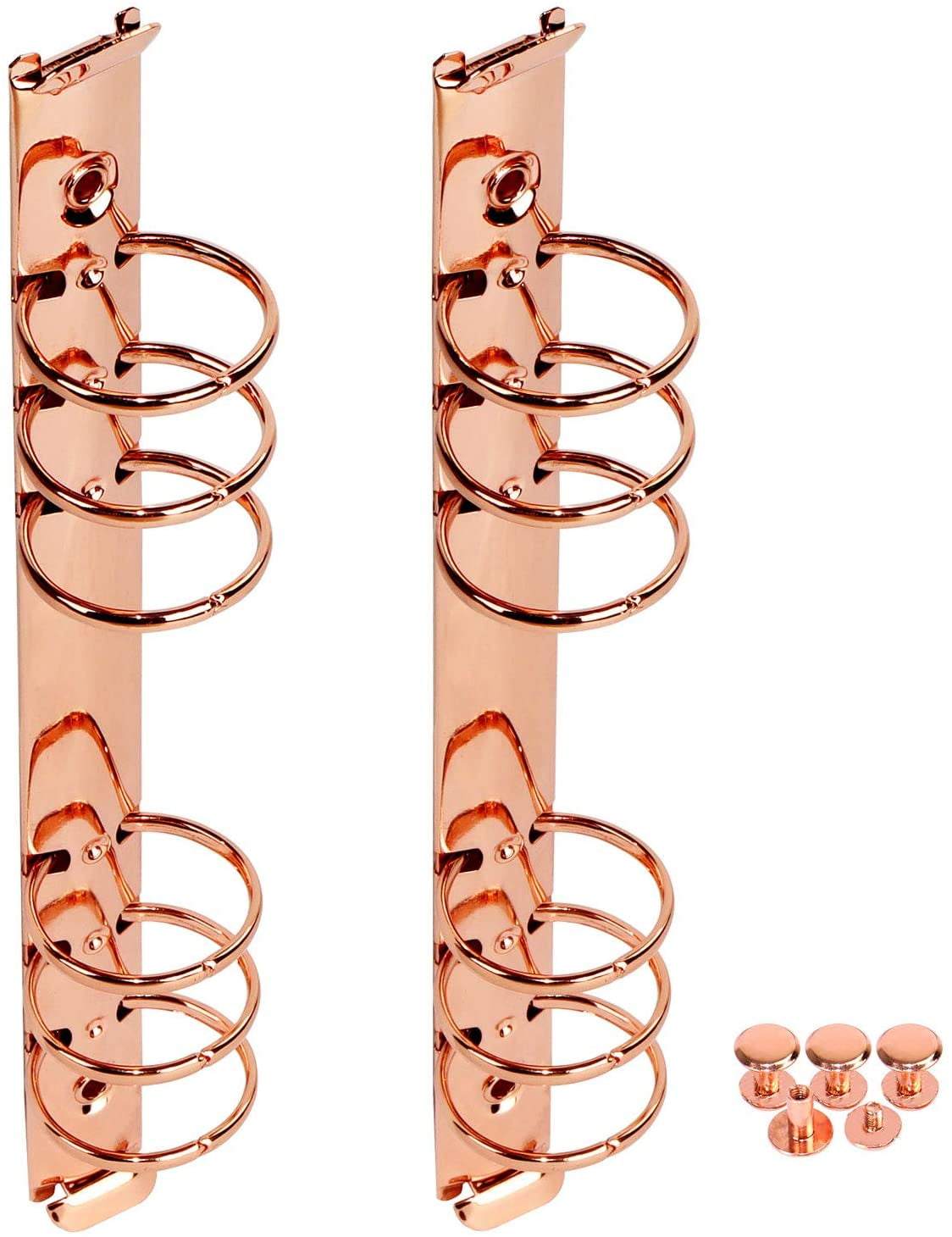 Multibey A5 6-Ring Rose Gold Binder Ring Mechanisms 2Pcs, Round Ring ...