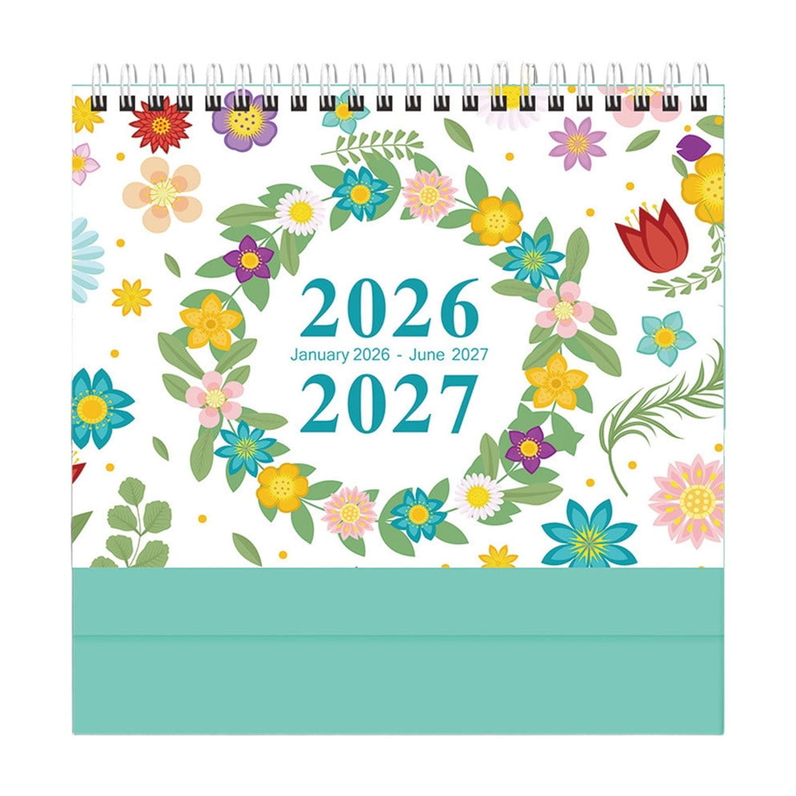 Multicolor 2026 English Desk Calendar 18 Months 365 Day Countdown ...