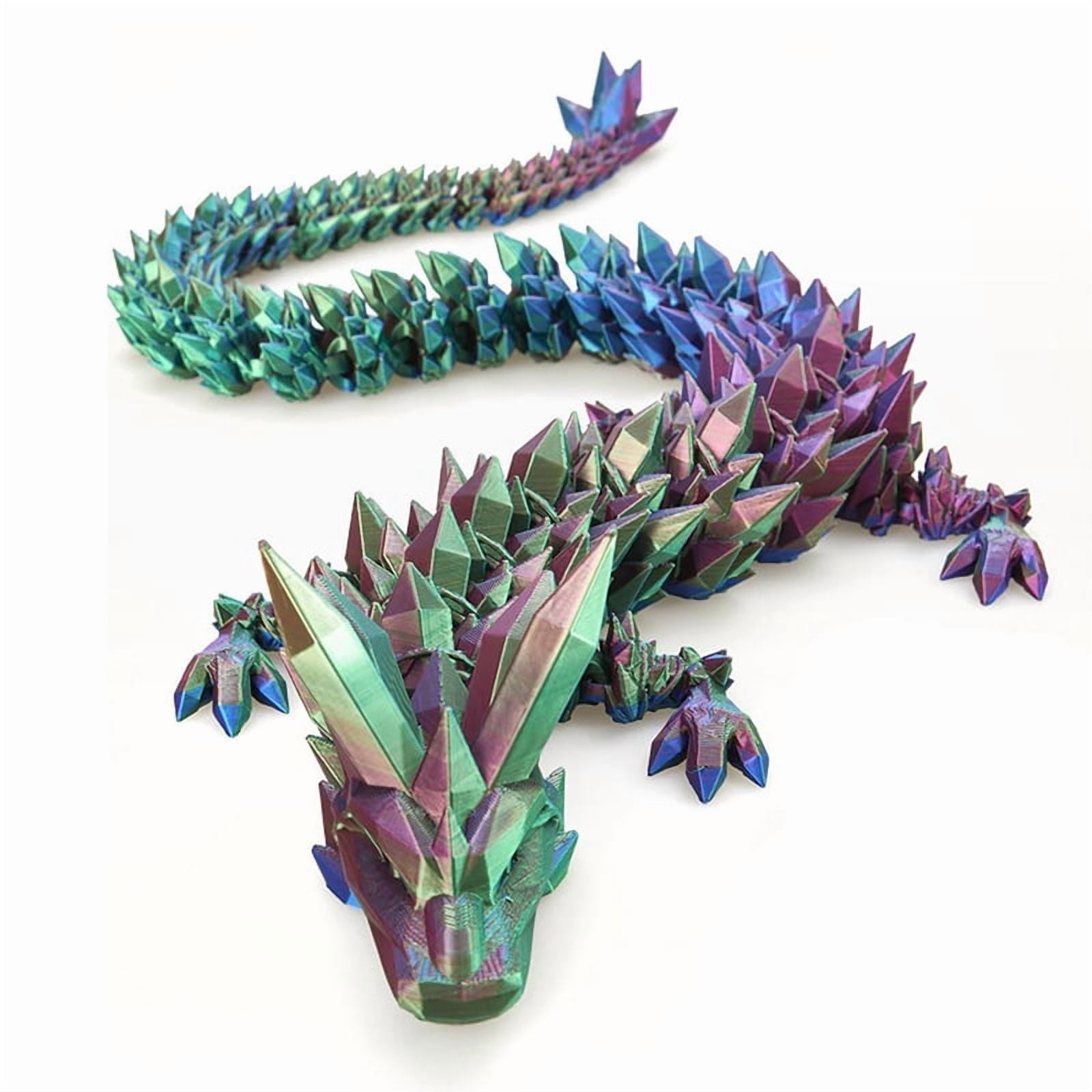 (Multicolor) 3D Printed Dragon Figures Multi-Jointed Movable Dragon ...