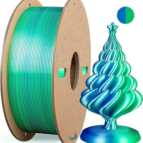 Multicolor 3D Printer Filament,Dual/Tri Color 1.75mm PLA Silk Shiny ...
