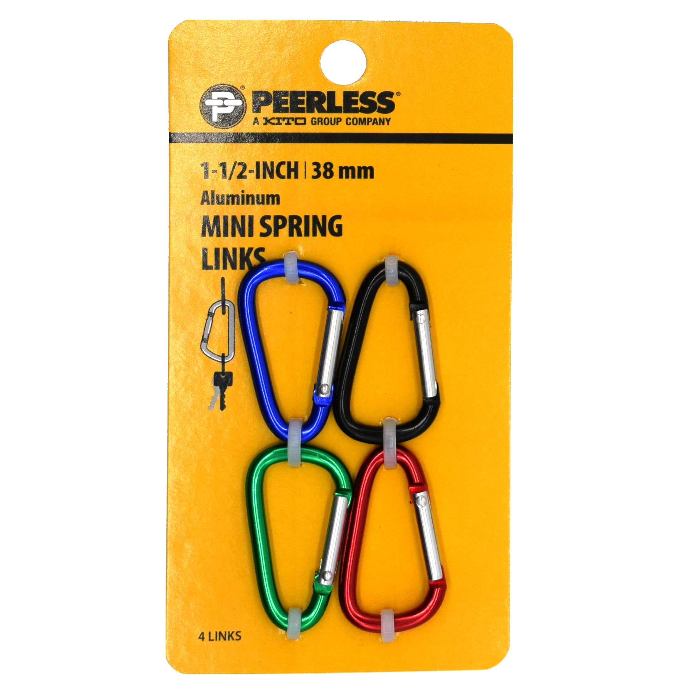 Multicolor Aluminum Mini Spring Links, 4 Pack, Peerless Chain Company ...