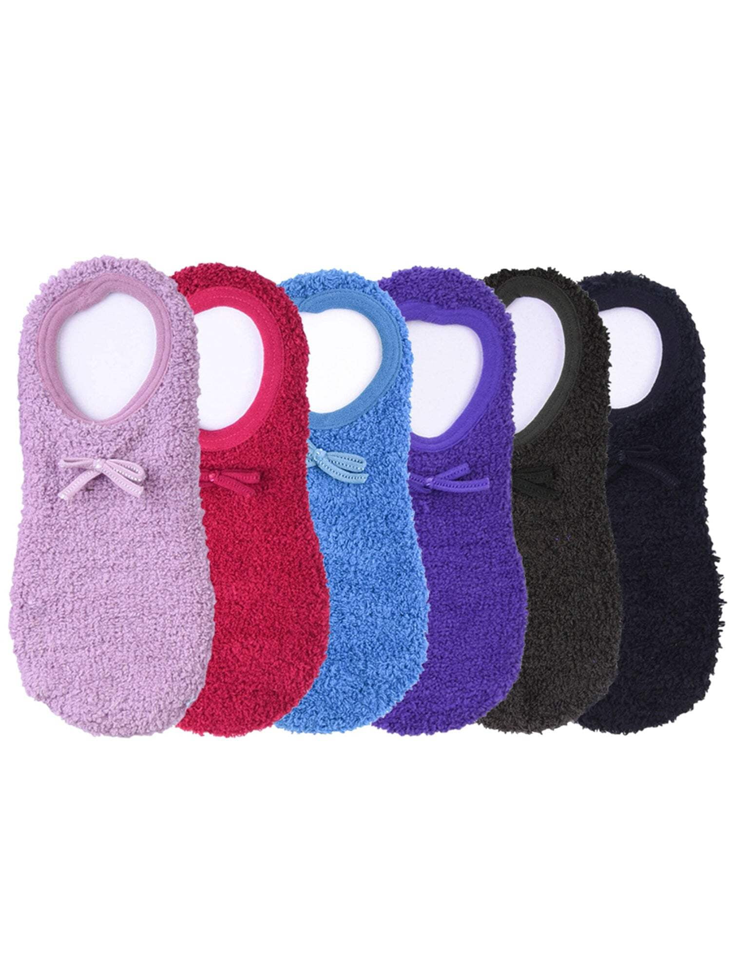 Walmart's Multicolor Comfy Ankle Fuzzy Socks, Soft Cozy Ballet Slipper ...