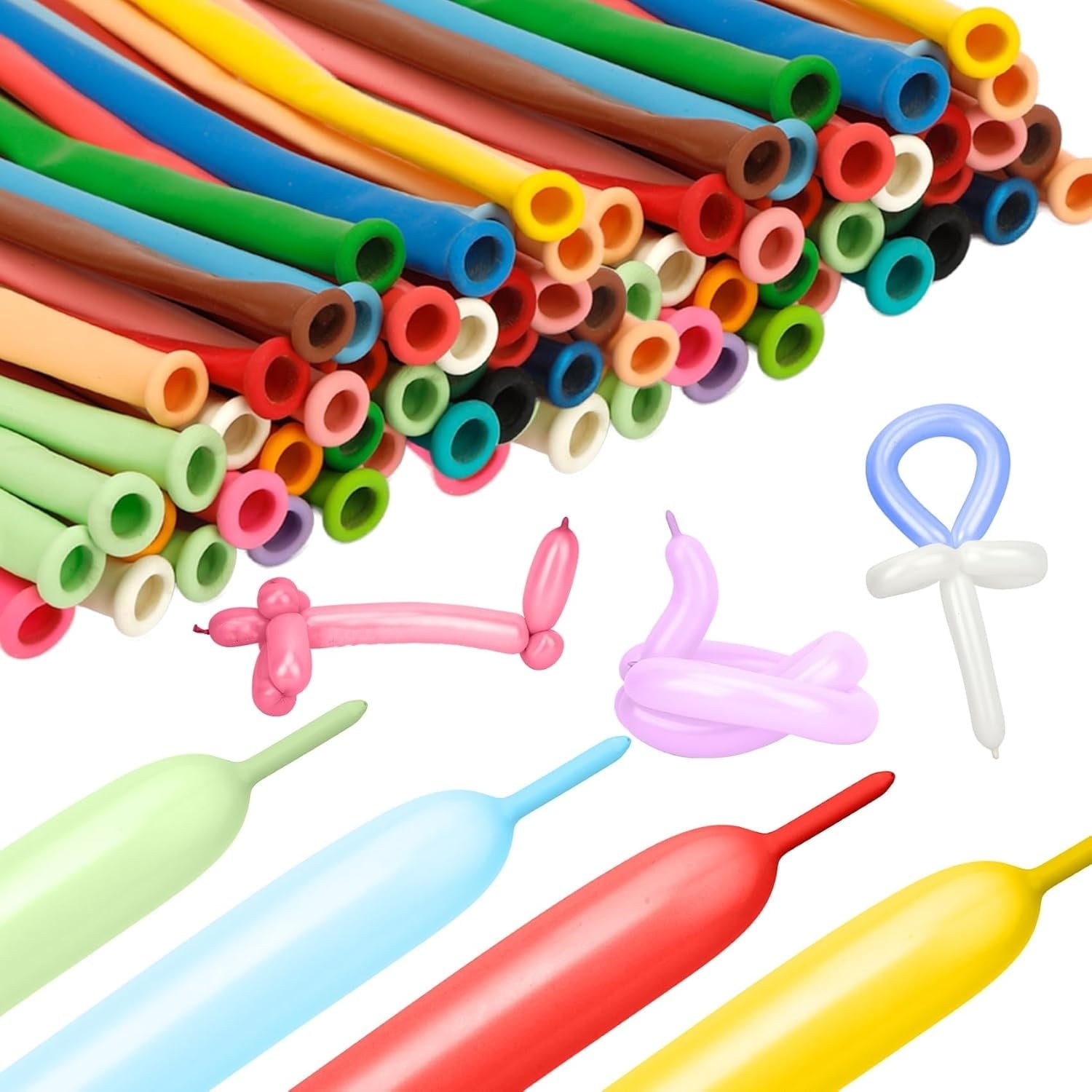 Multicolor Balloons,260 Long Balloons for Balloon Garland Thickening ...