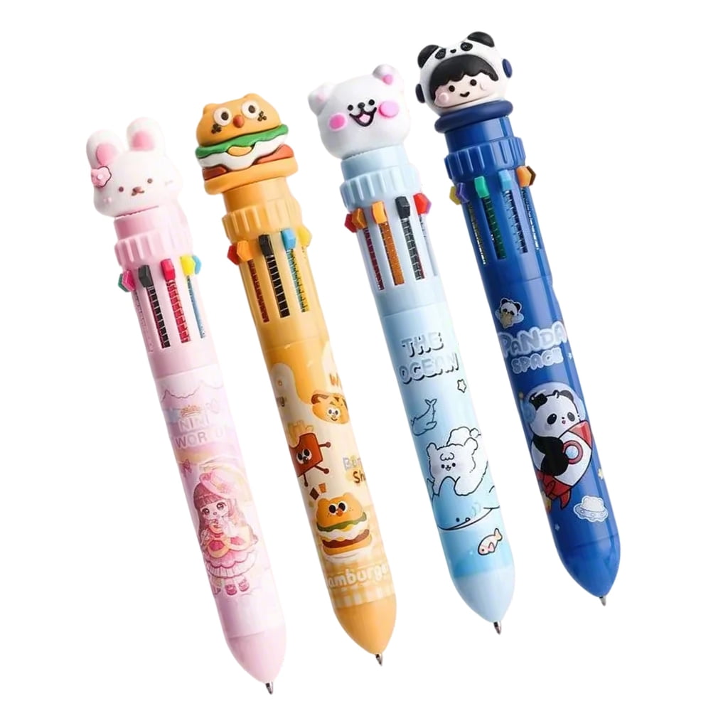 Multicolor Ballpoint Pen 10/12 Colors in One Retractable Rainbow Pen ...