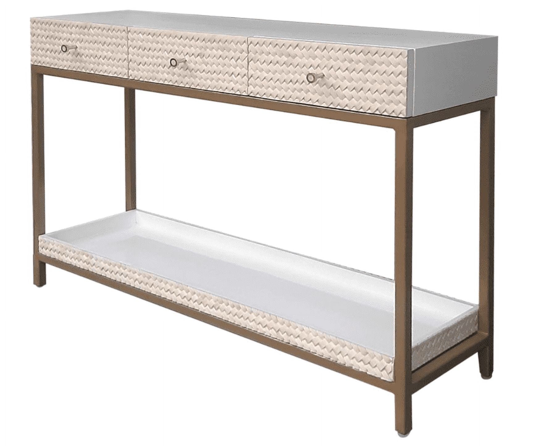 Multicolor Bone Inlay Entryway Table – Handcrafted Console for Modern ...