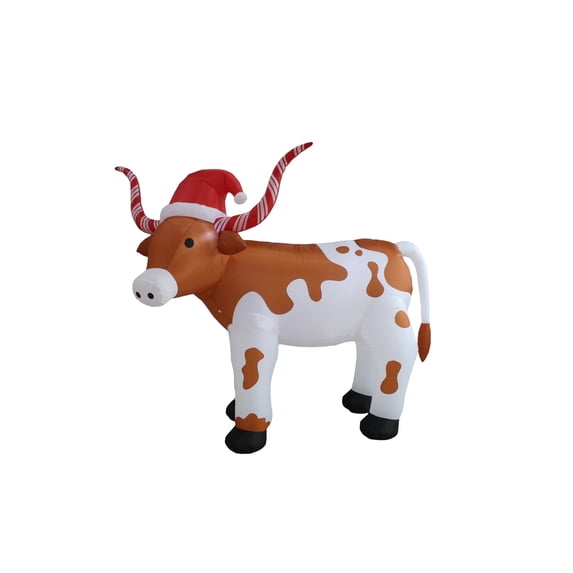 Multicolor Candy Cane Longhorn Christmas Airblown Yard Inflatable, 77 ...