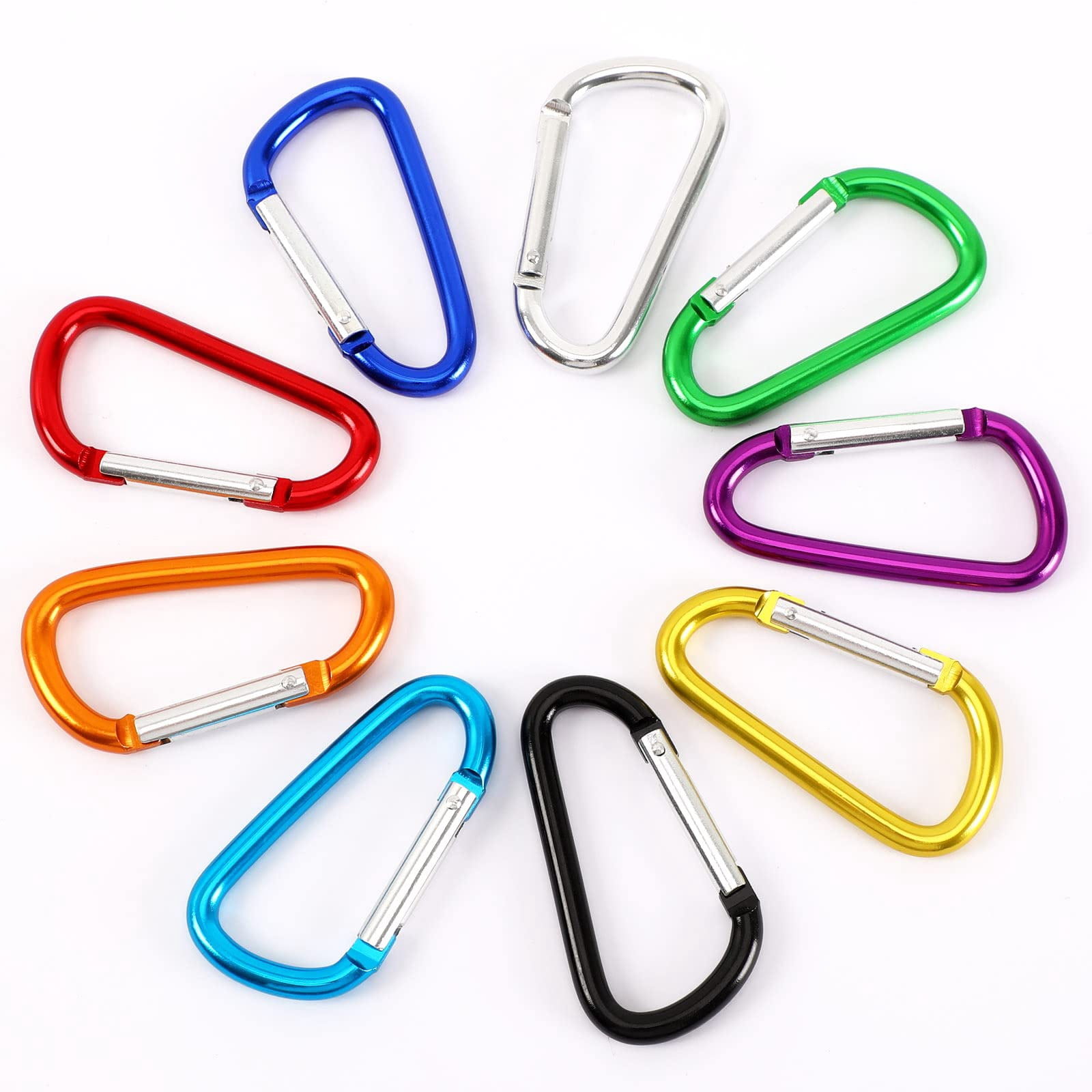 Multicolor Carabiners 30 Pack Hook Clips Camping Accessories Buckle for ...