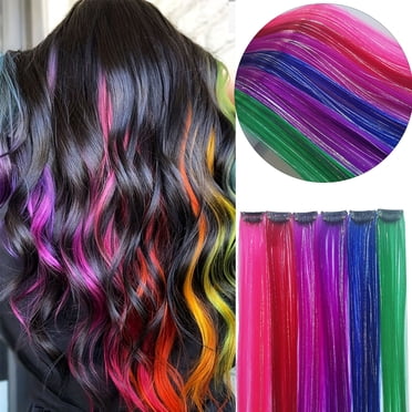 My Hair Popz Colorful Clip-in Hair Extensions for Kids - Rainbow ...